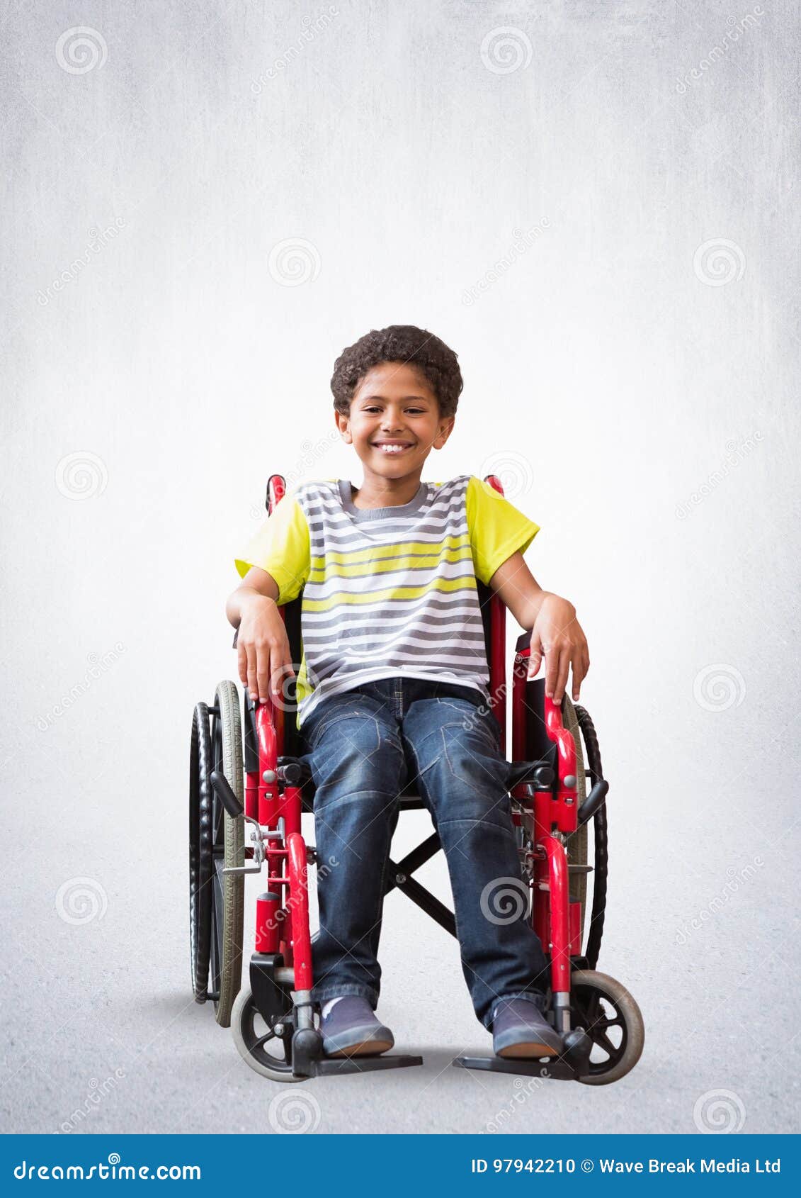 Disabled Boy in Wheelchair with Bright Background Stock Photo - Image ...