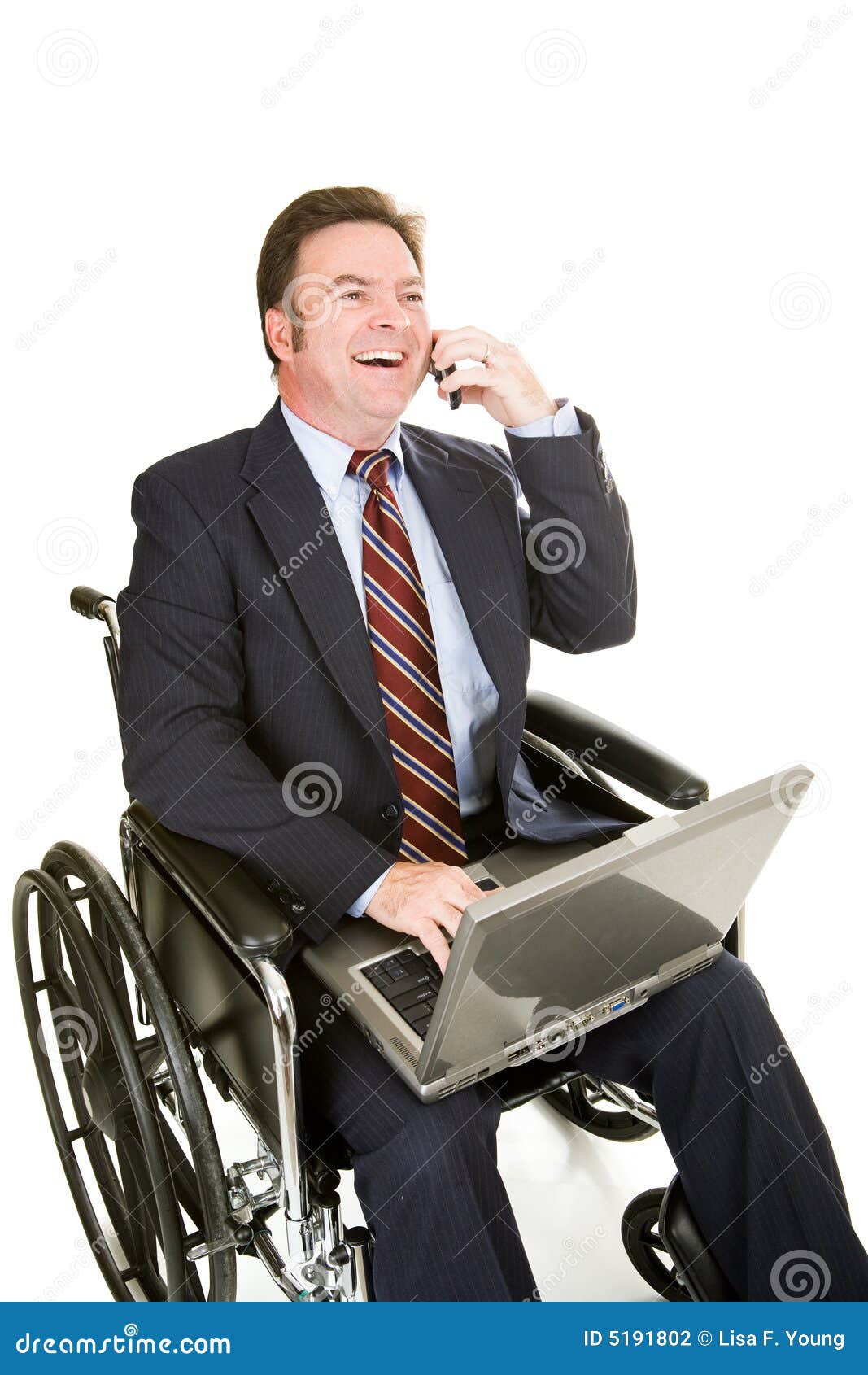 Disabled Businessman - Pleasant Chat Stock Photo - Image of equipment ...
