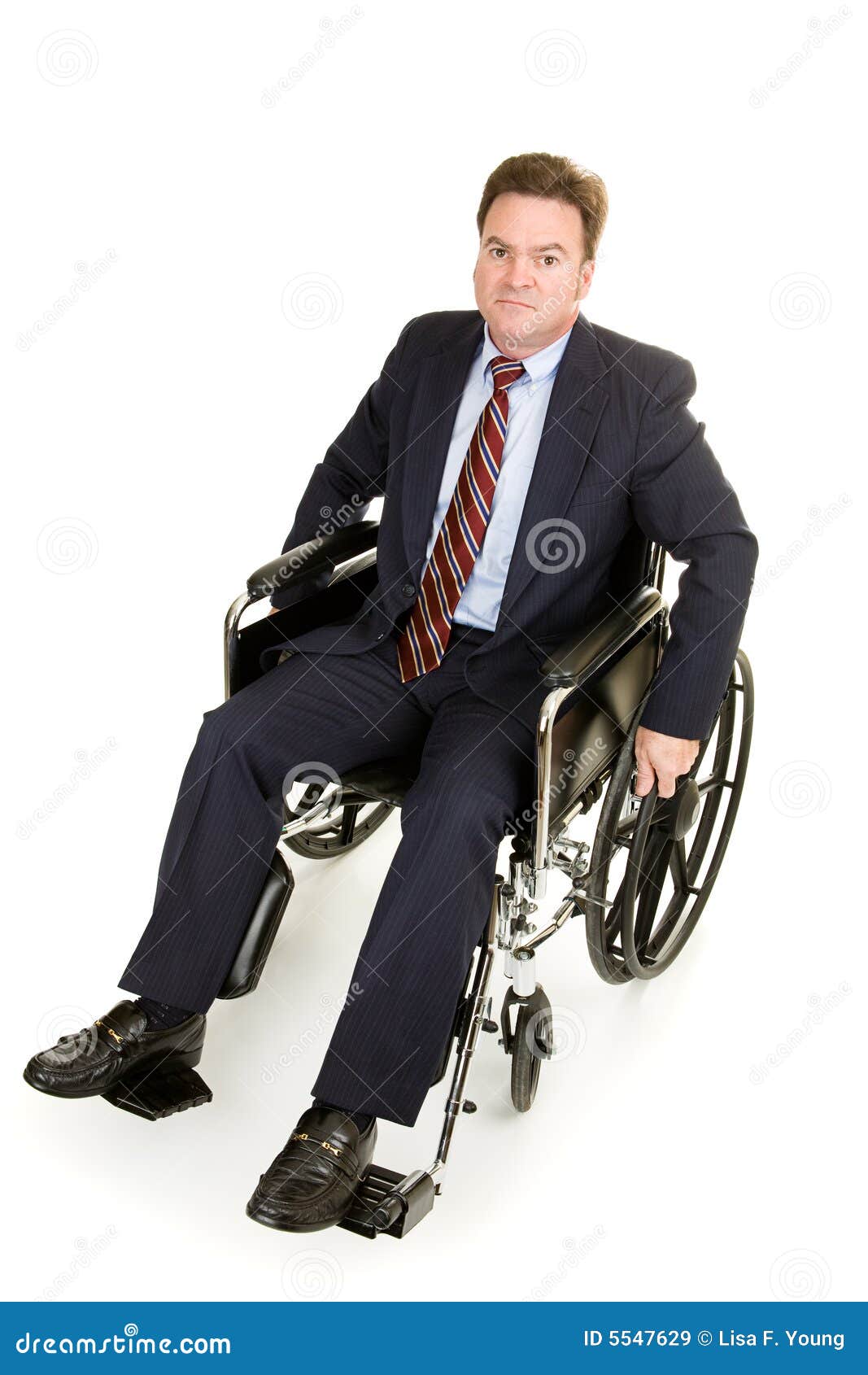 Disabled Businessman - Serious Stock Image - Image of attire, medical ...