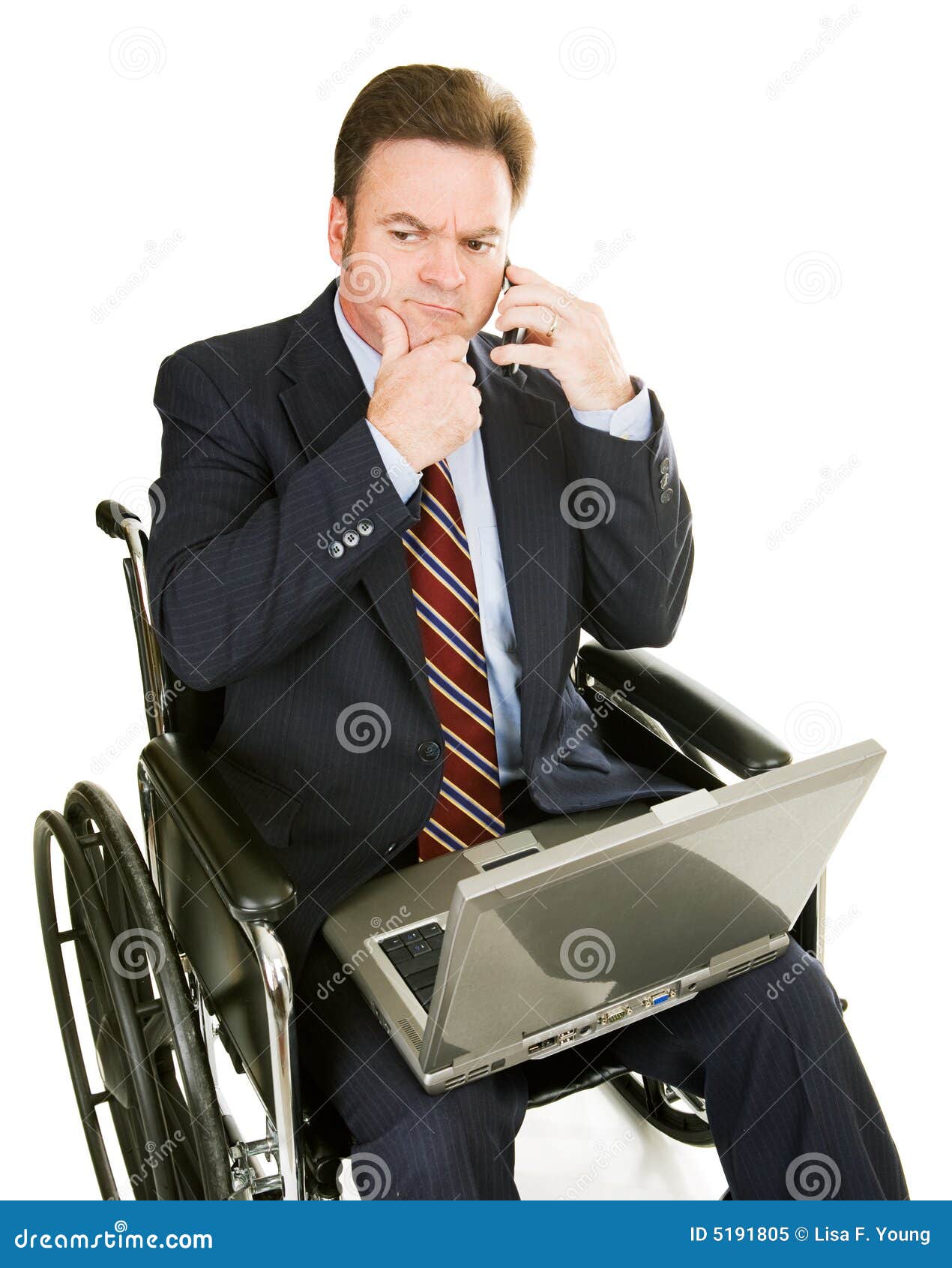 Disabled Businessman - Thinking Stock Image - Image of executive ...
