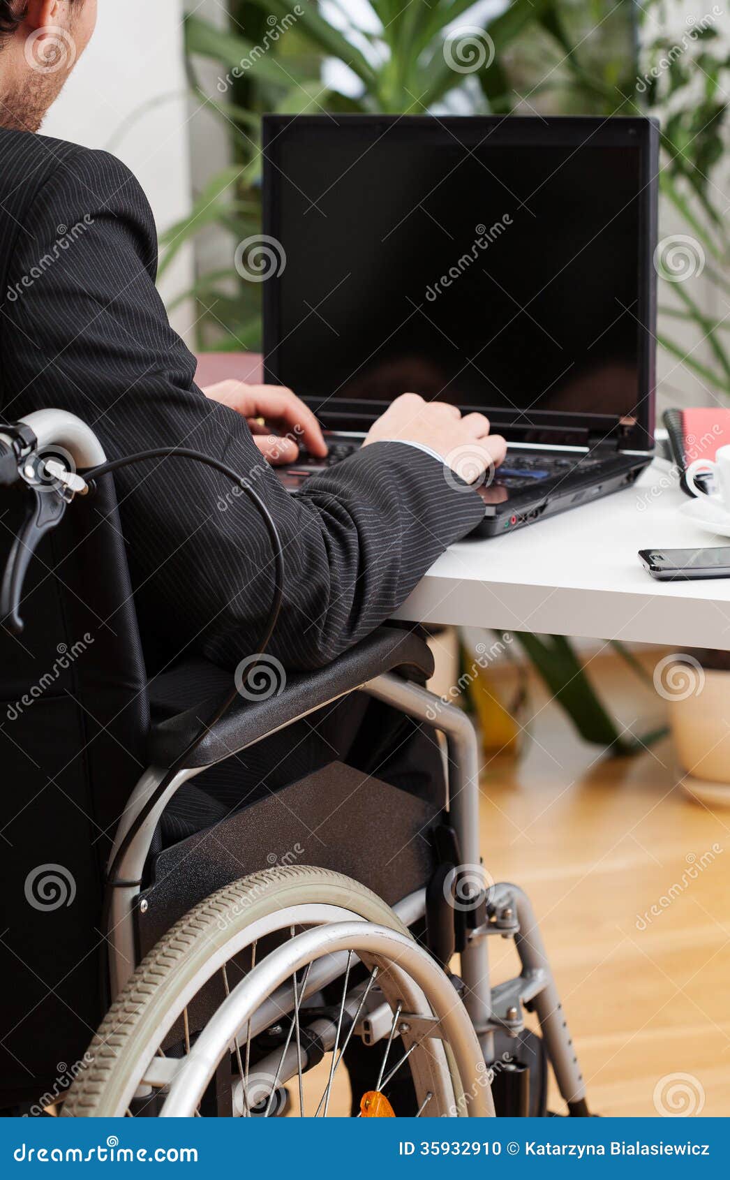 Disabled Businessman Wearing Suit Stock Photo - Image of suit ...