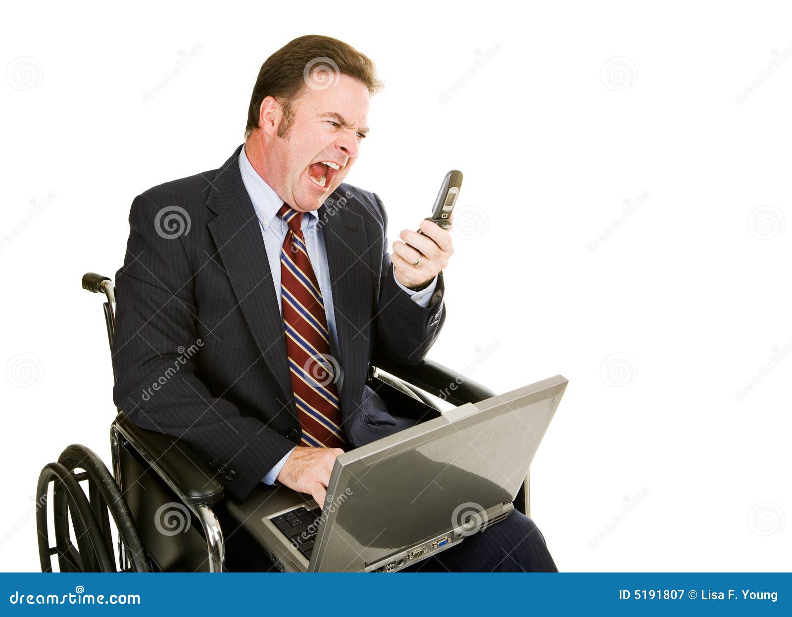 Disabled Businessman - Yelling Stock Image - Image of disease, aged ...