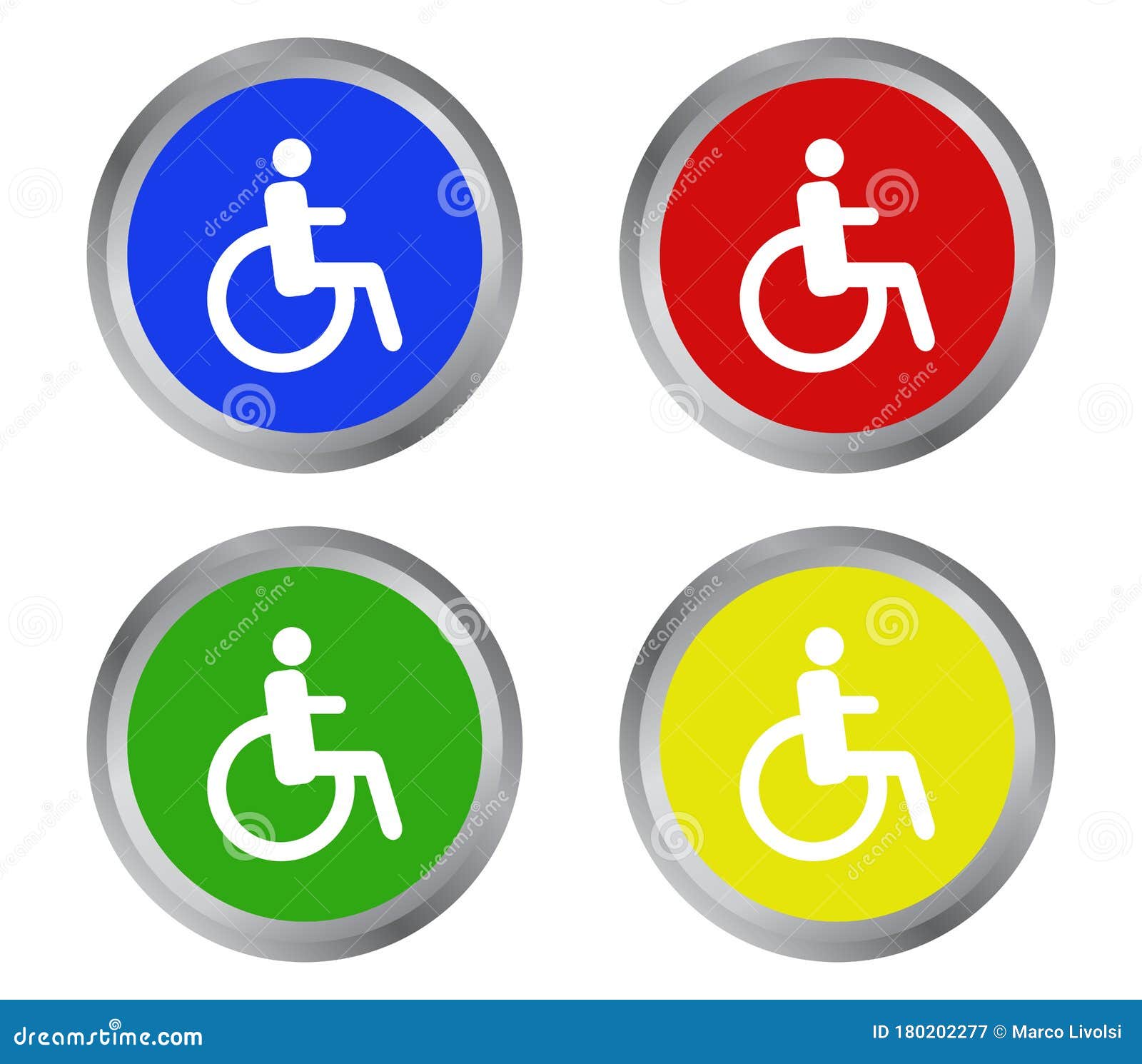 Disabled Button Icon Illustrated in Vector on White Background Stock ...