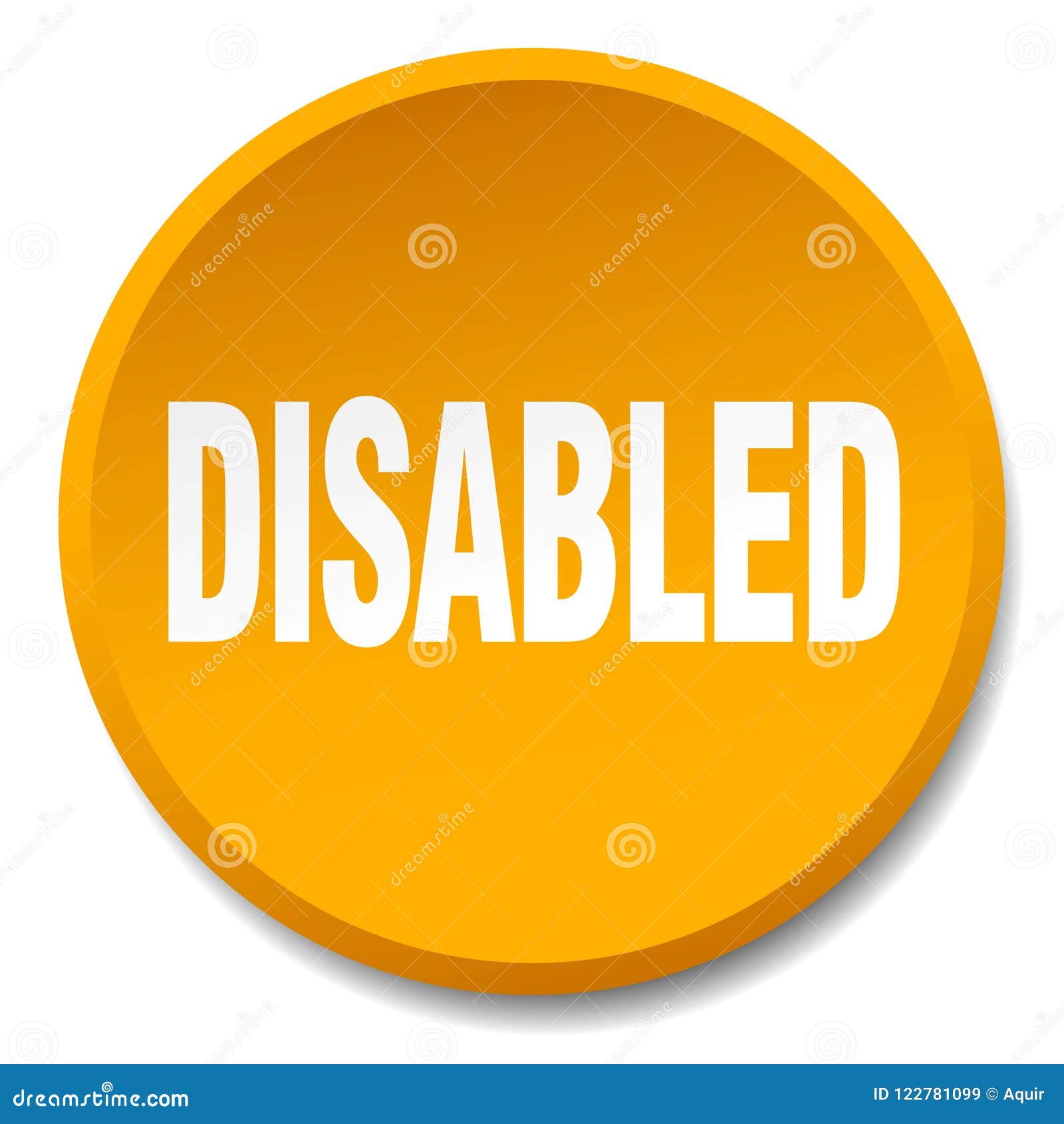Disabled button stock vector. Illustration of vector - 122781099