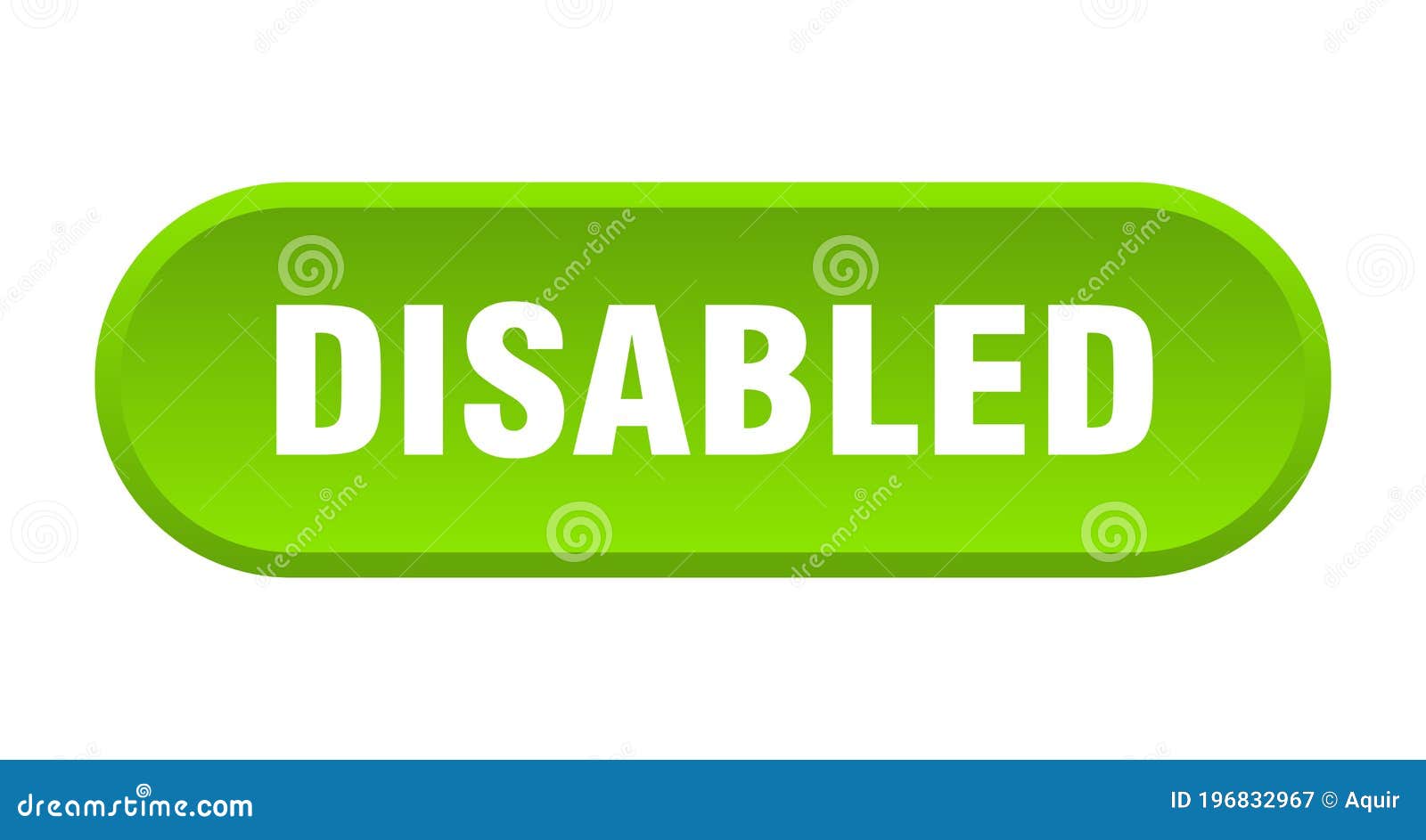 Disabled button stock vector. Illustration of banner - 196832967