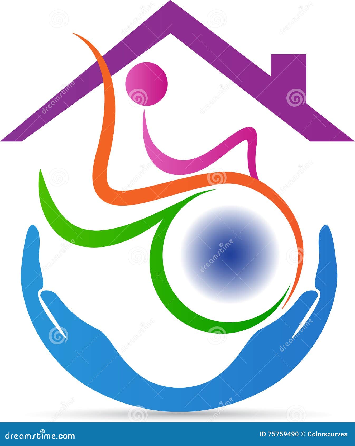 Disabled Care Logo Vector Illustration | CartoonDealer.com #32642646