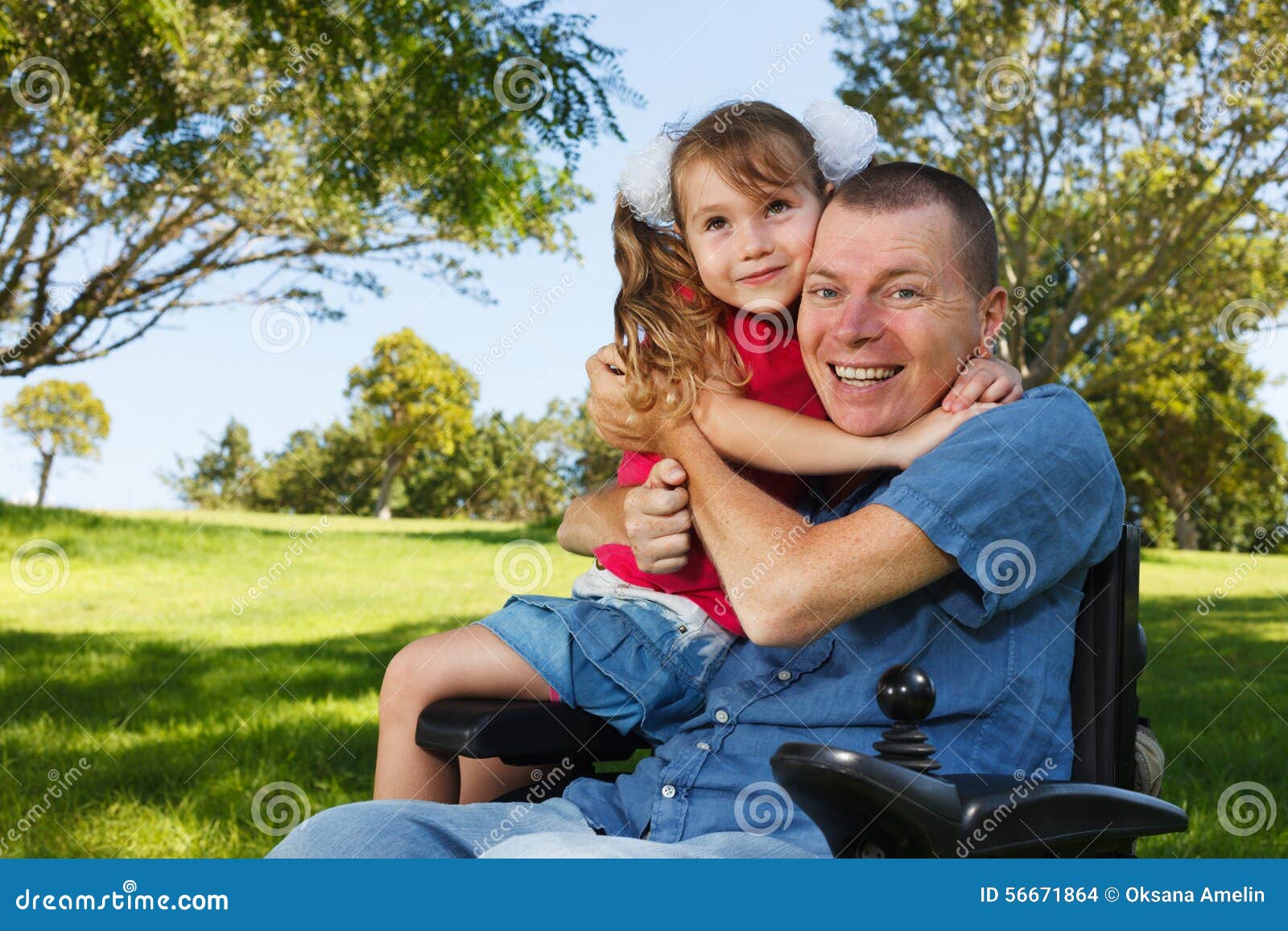 Disabled Dad Play with Daughter Stock Photo - Image of disabled ...