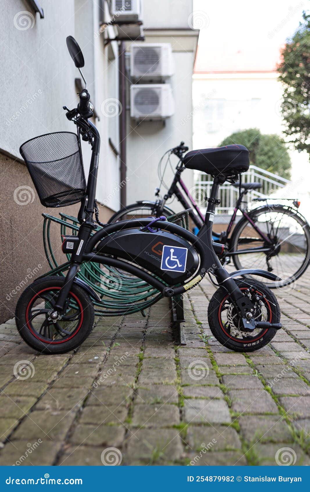 Disabled Electric Scooter with Handicap Icon on the Side Editorial ...