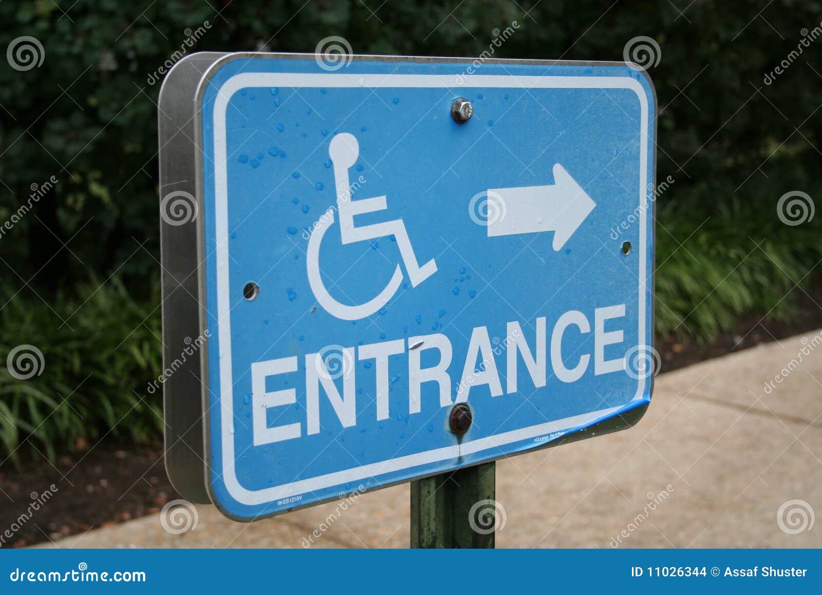Disabled entrance sign stock photo. Image of pointing - 11026344