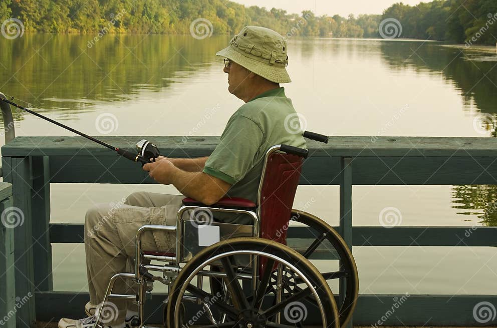 Disabled fisherman stock photo. Image of handicap, recreation - 10912638