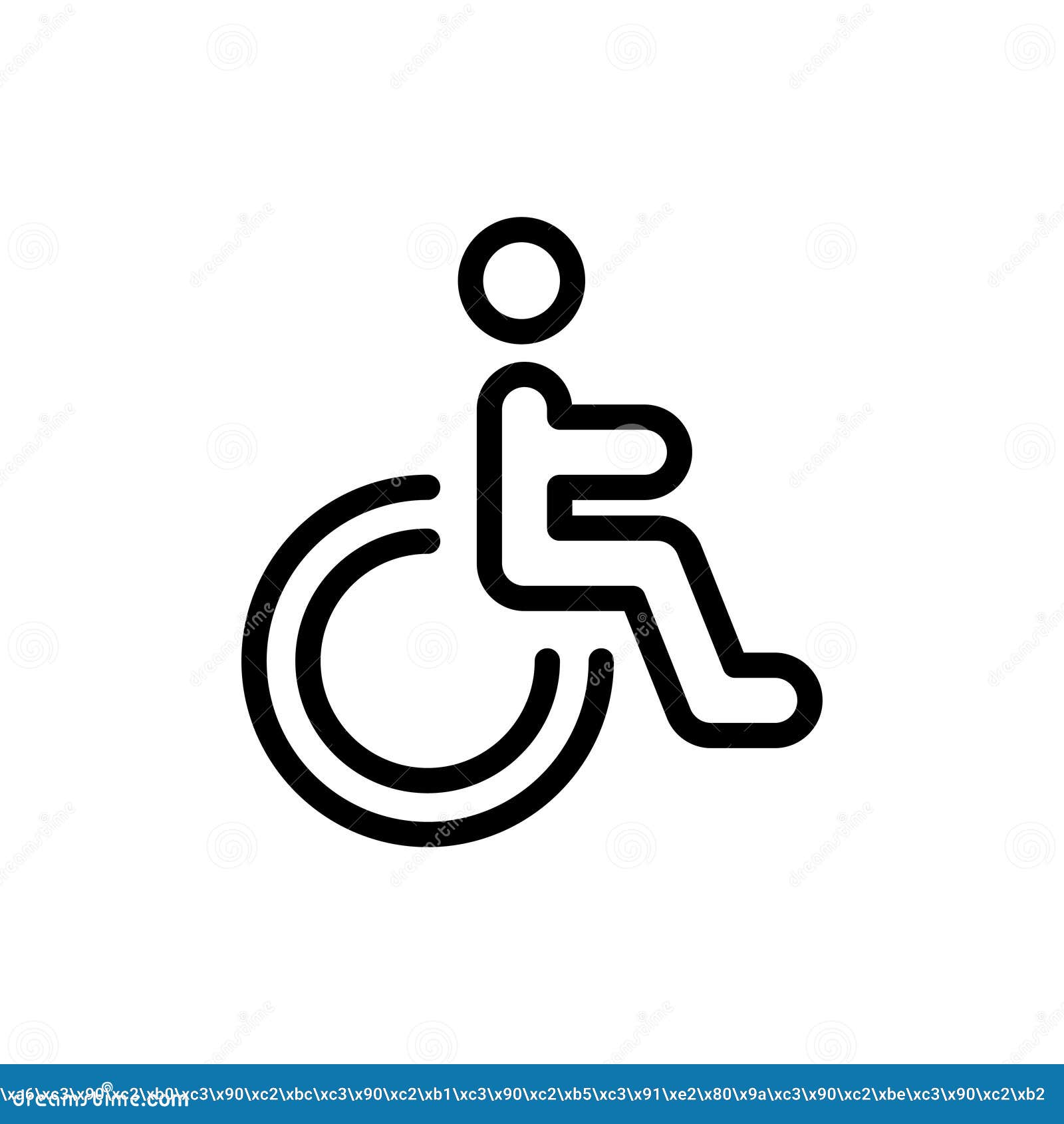 Disabled flat icon stock vector. Illustration of element - 104301293