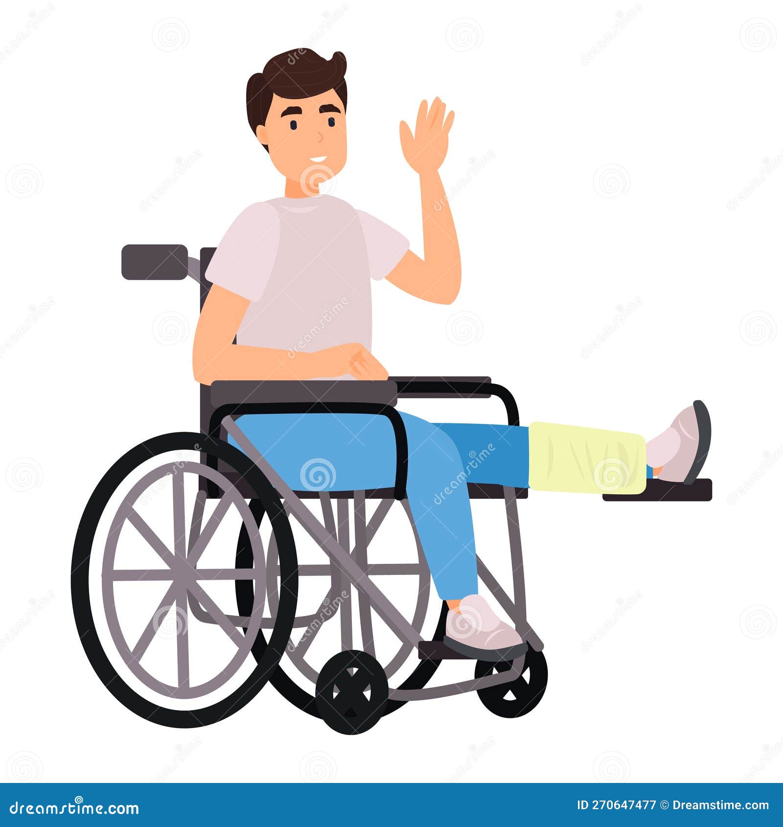 Disabled Guy Flat Icon. Colored Vector Element from Disabled Collection ...