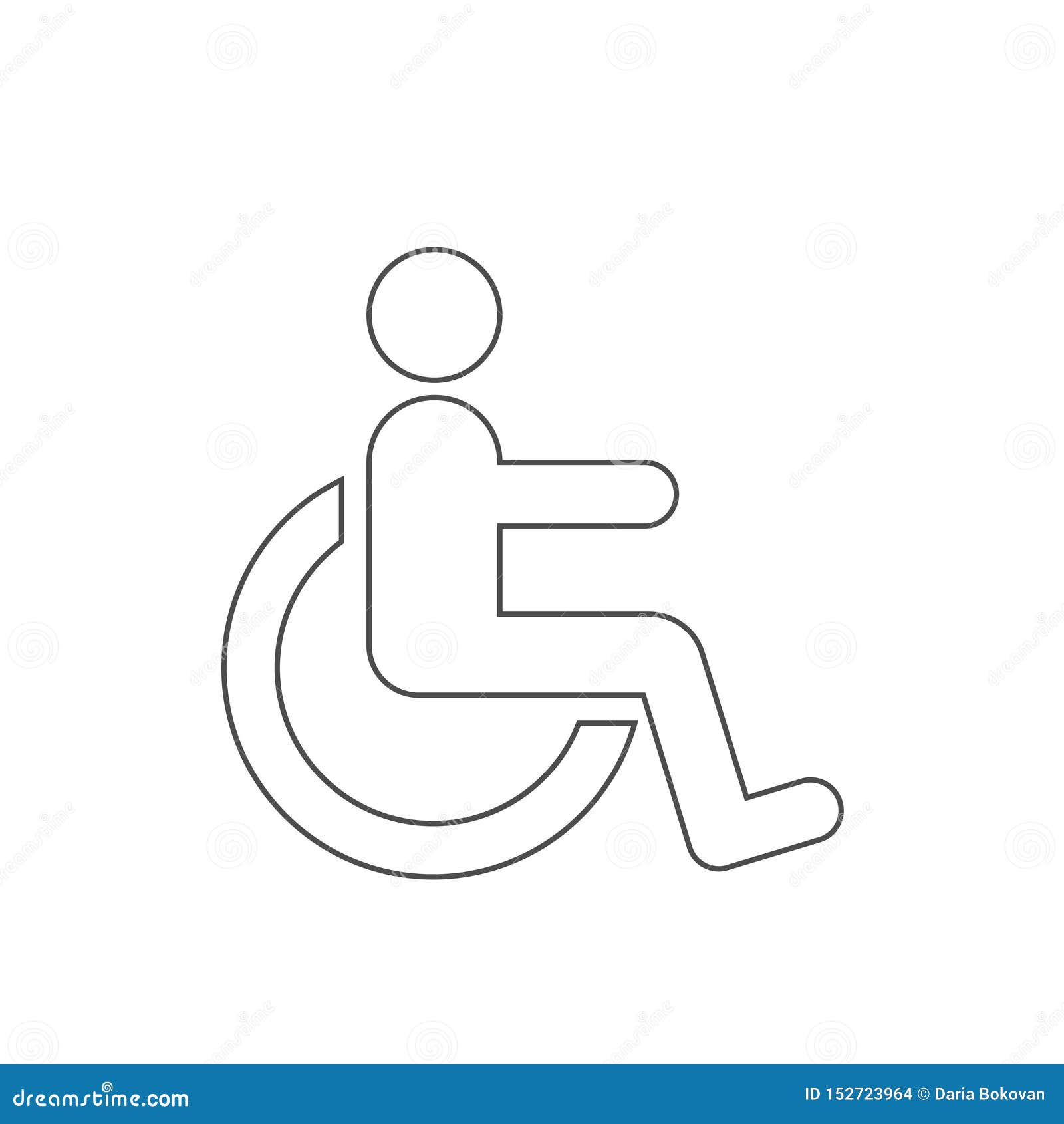 Disabled Handicap Icon Sign Stock Illustration - Illustration of ...