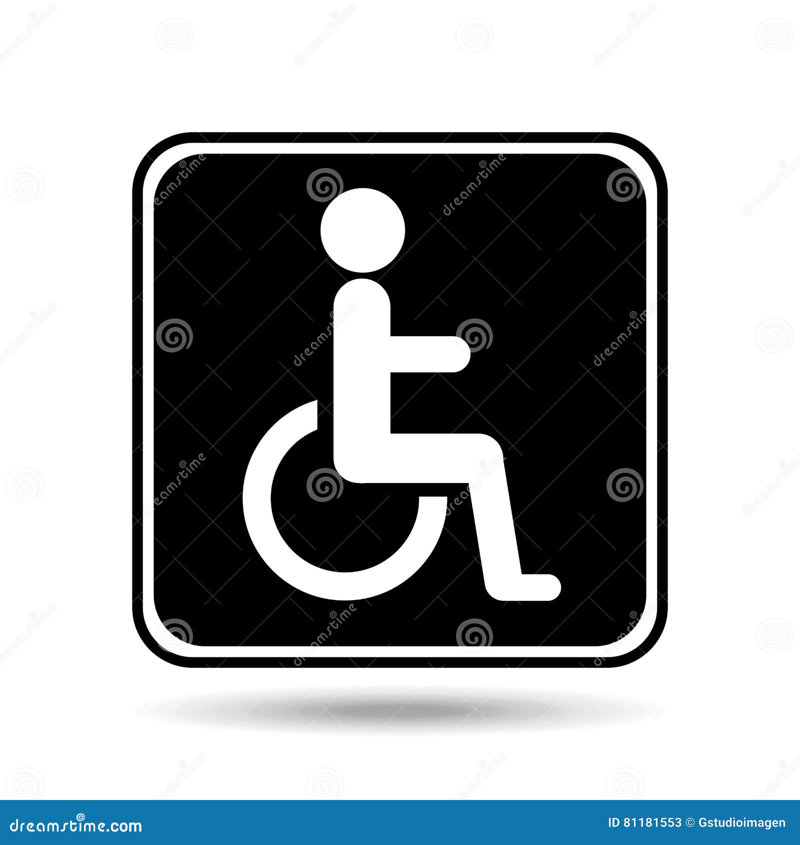 Disabled Handicap Sign Graphic Stock Vector - Illustration of ...