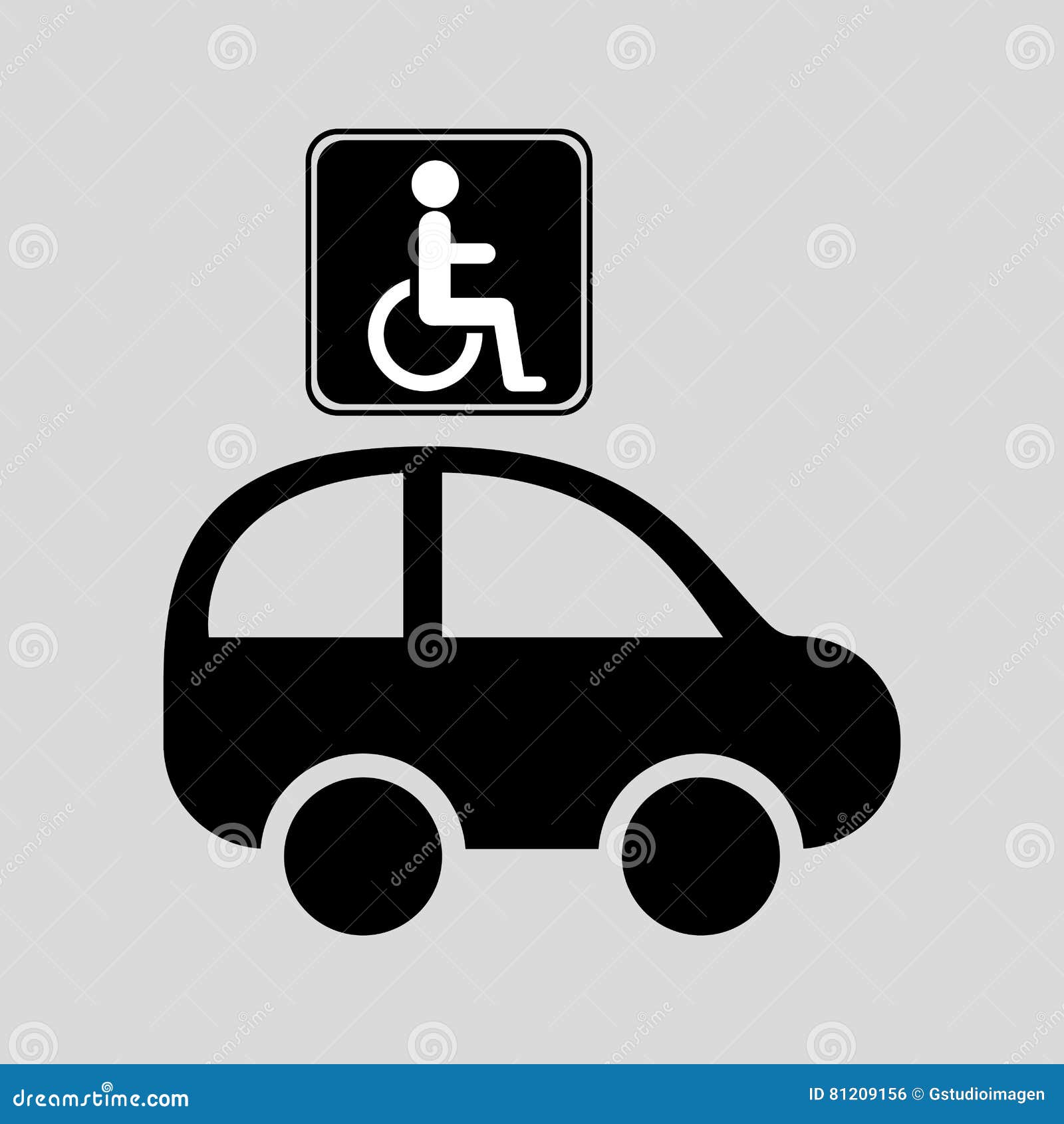 Disabled Handicap Sign Graphic Stock Vector - Illustration of flat ...