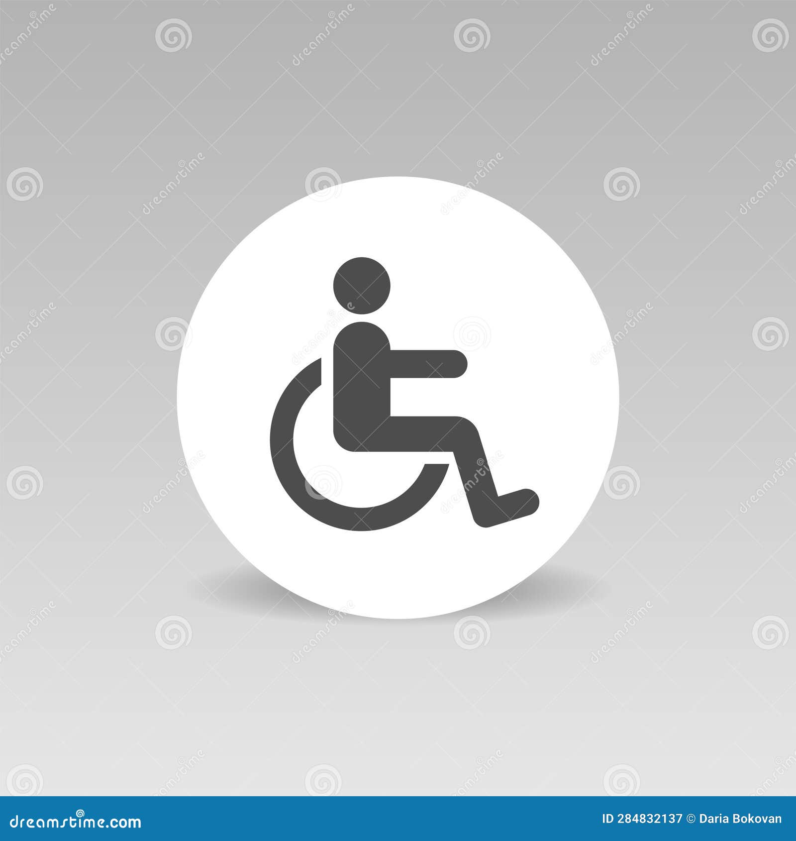 Disabled Handicap Sign Icon Isolated. Vector Illustration Stock Vector ...