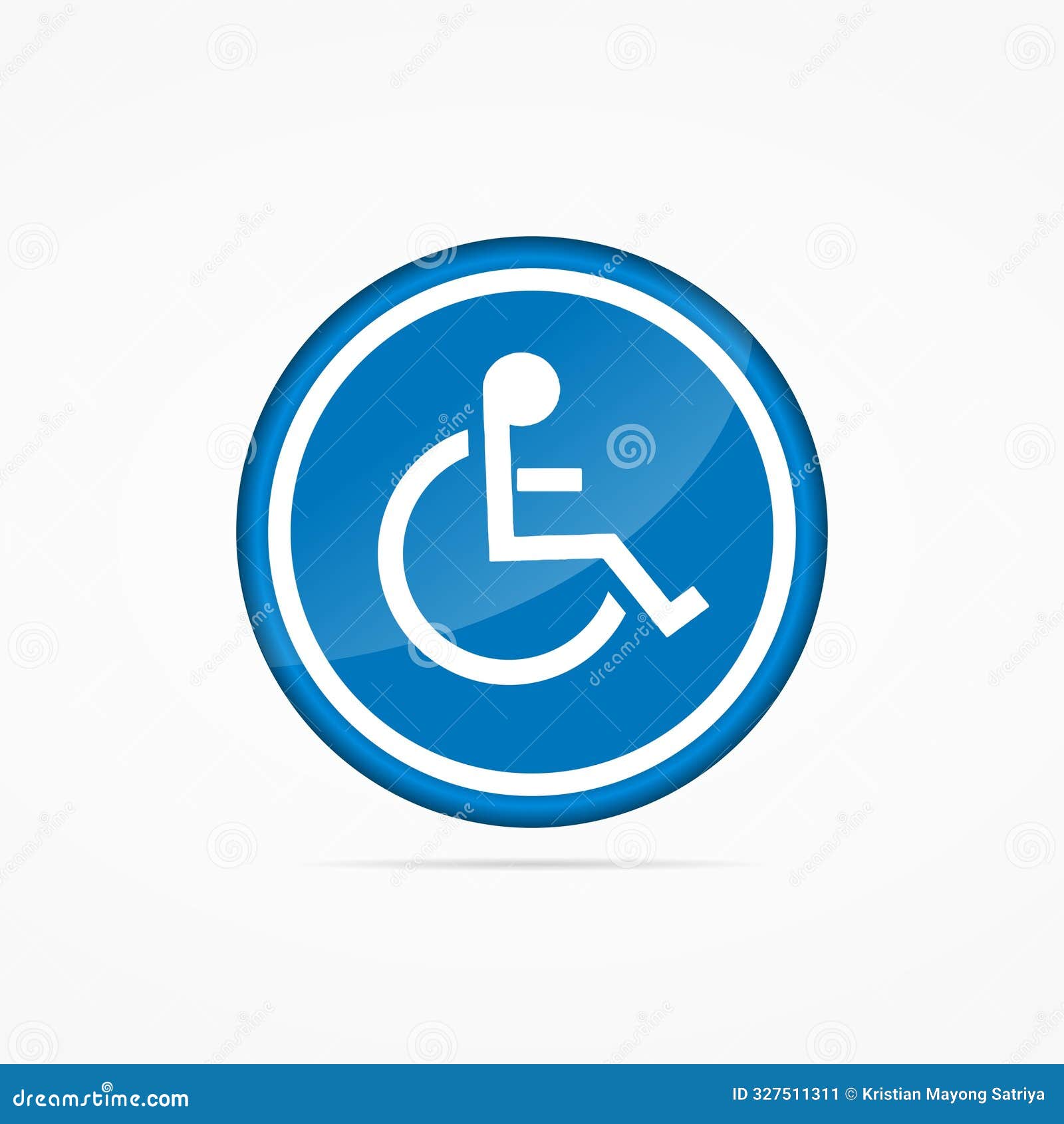 Disabled Handicap Symbols Sign In Circle Cartoon Vector | CartoonDealer ...