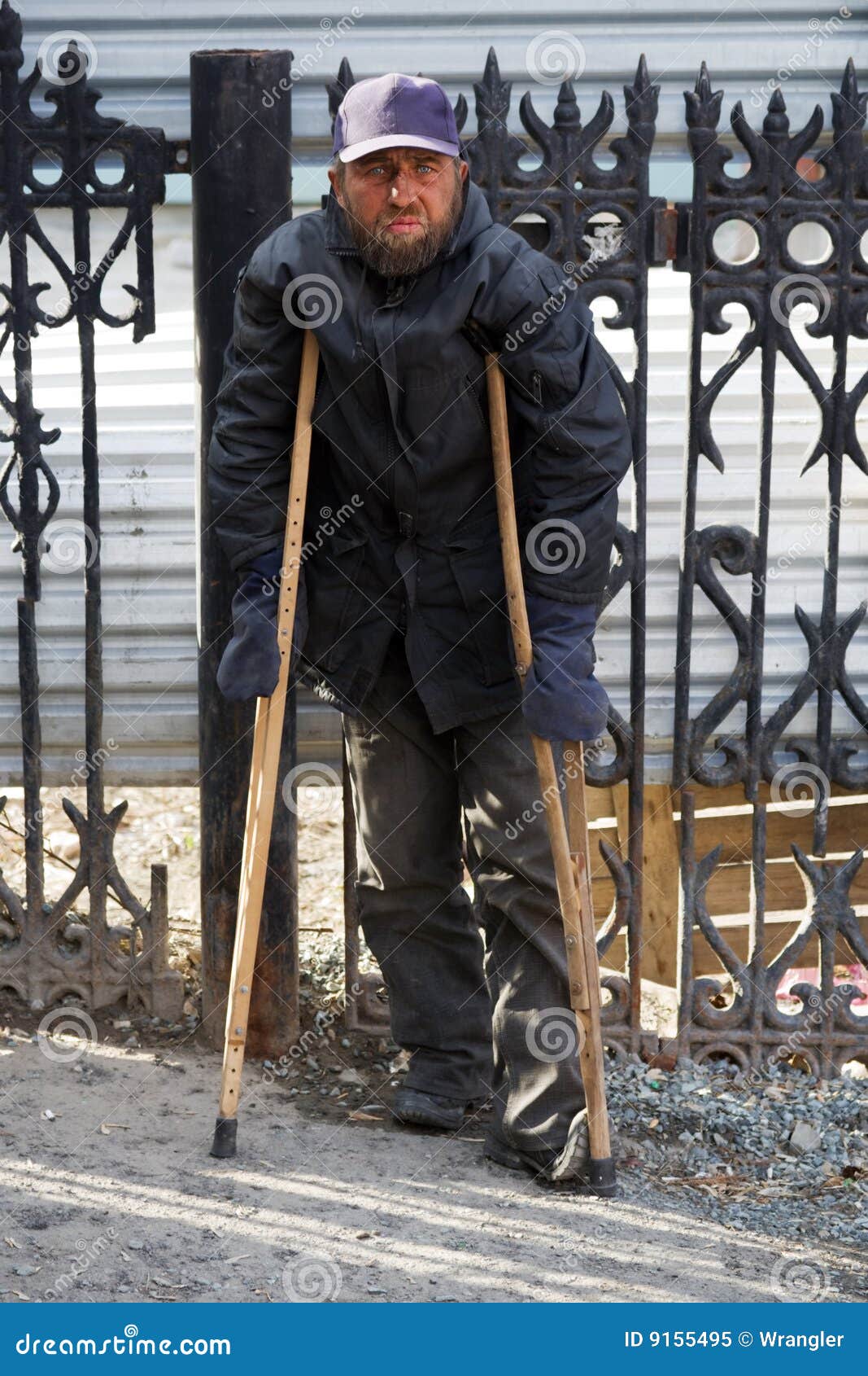 Disabled homeless man stock image. Image of invalid, alcohol - 9155495