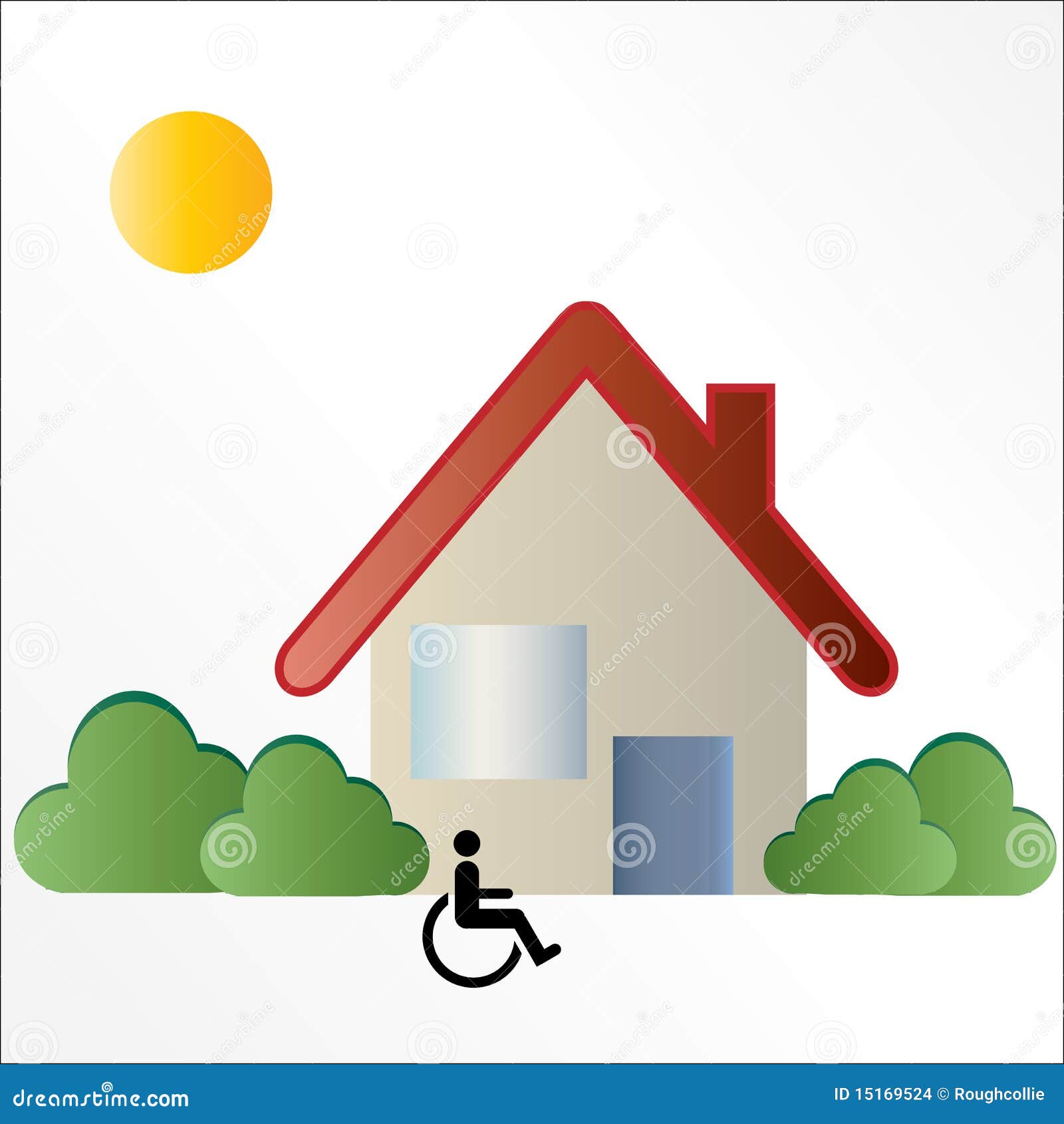 Disabled Housing Logo Sign stock illustration. Illustration of symbols ...