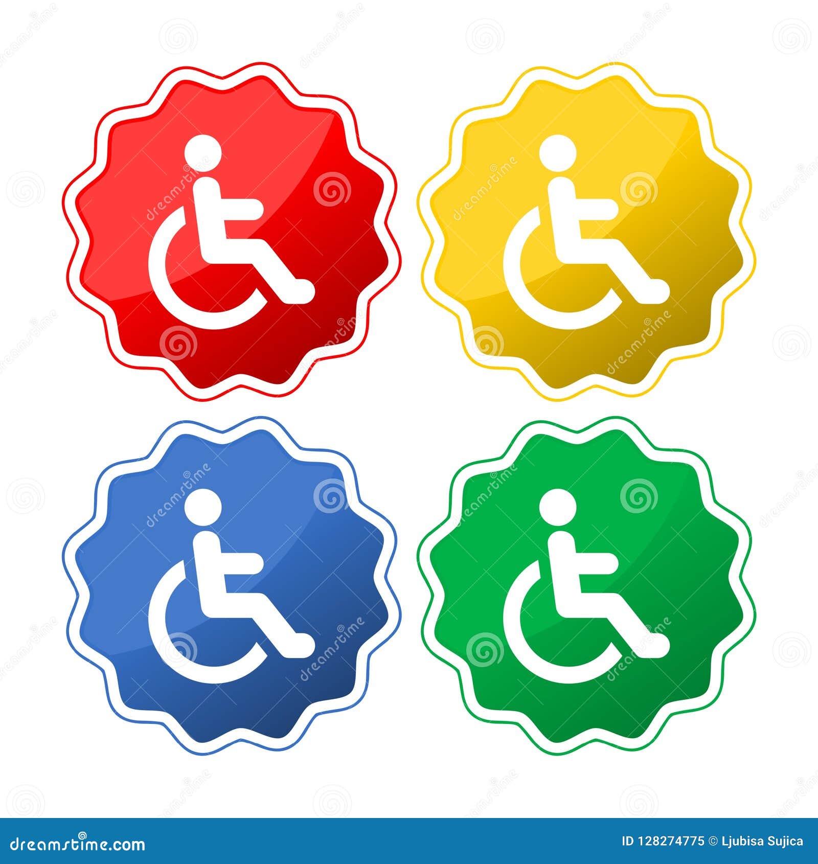 Disabled Icon, Disabled Icon Eps10 Stock Vector - Illustration of icons ...