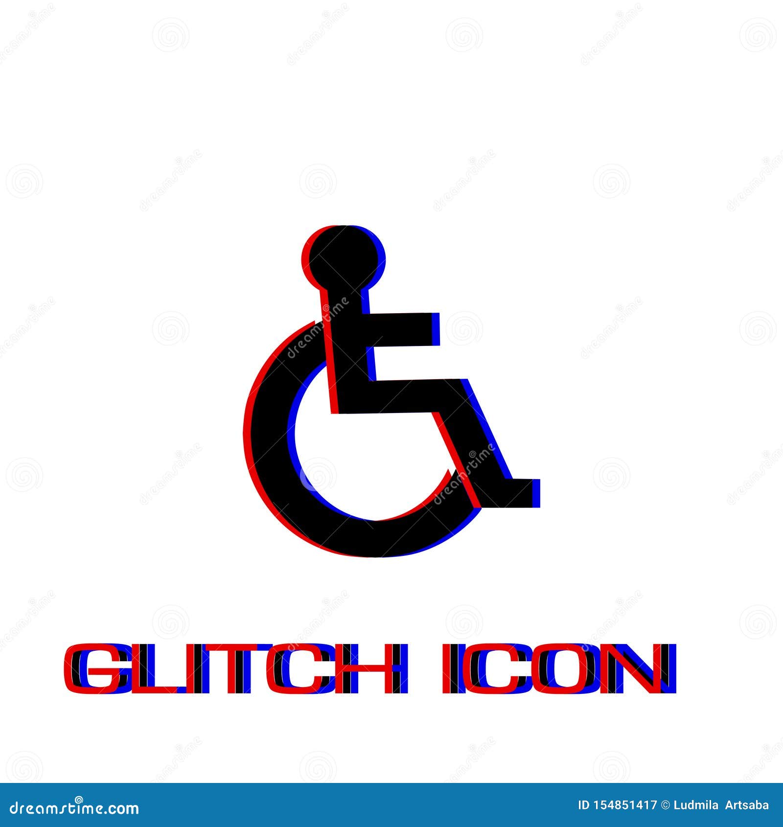 Disabled icon flat stock vector. Illustration of disabled - 154851417