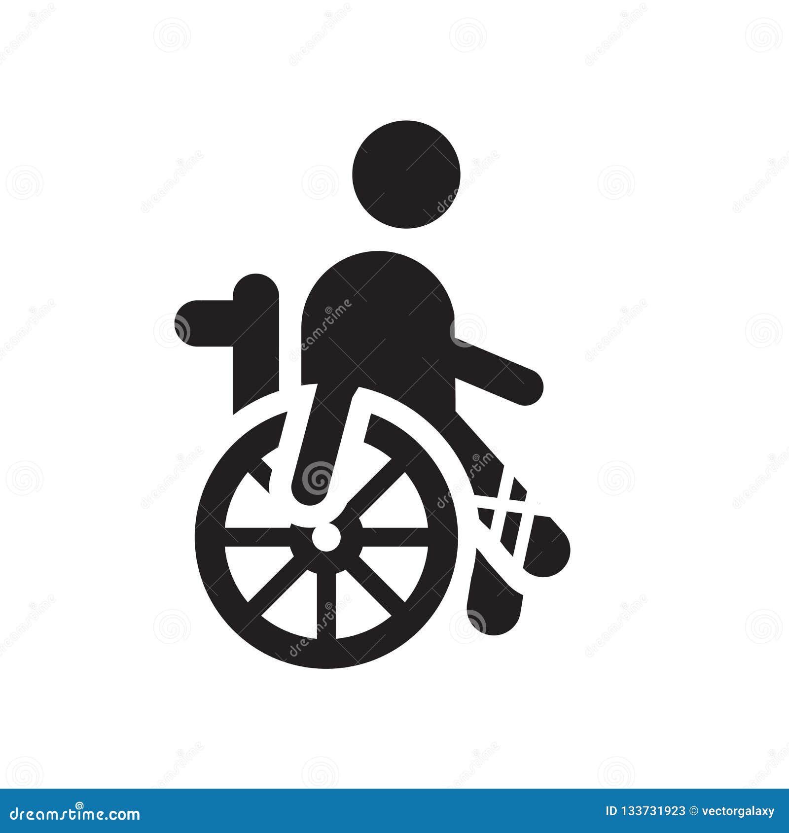 Disabled Icon Vector Sign and Symbol Isolated on White Background ...