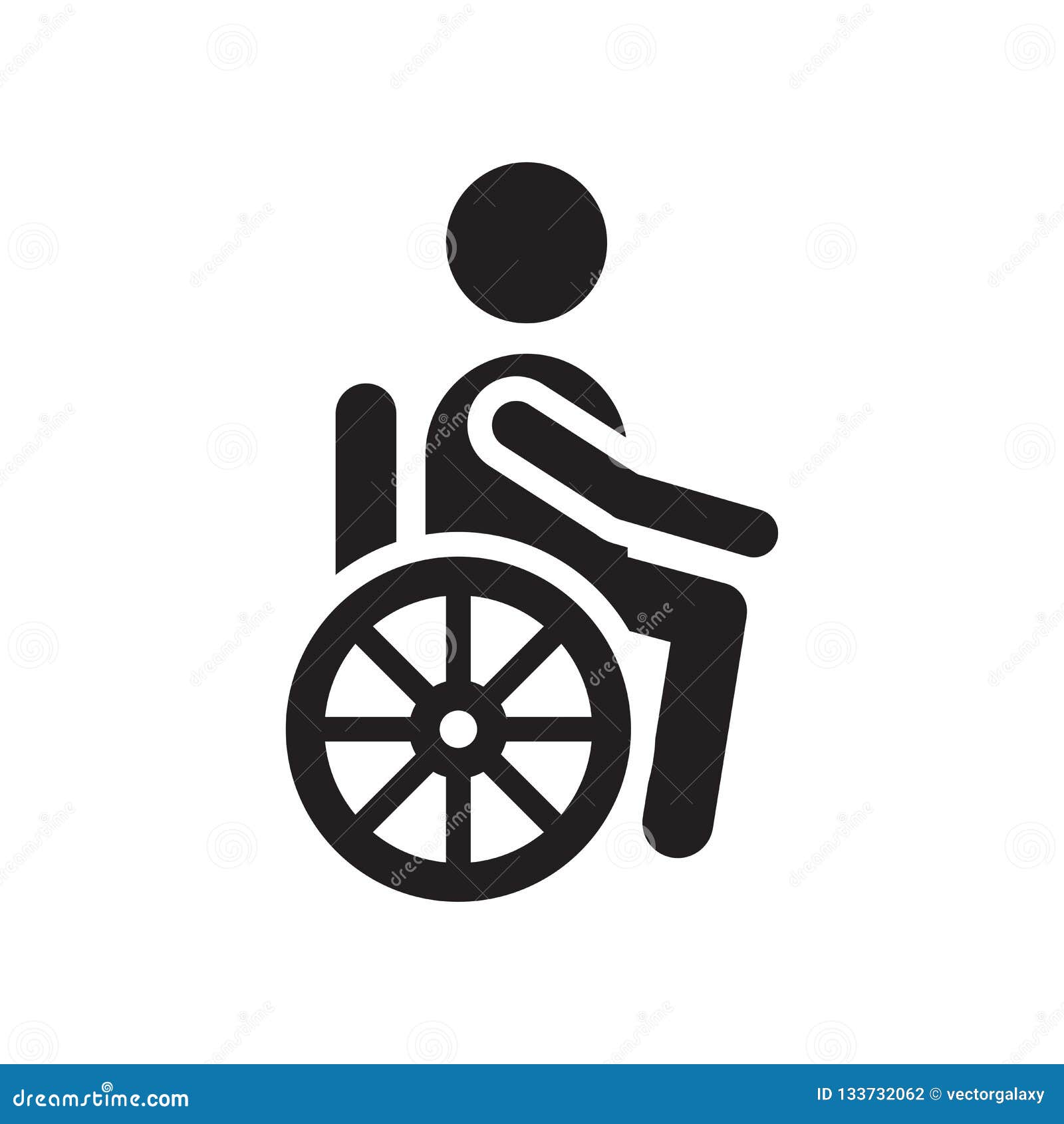 Disabled Icon Vector Sign and Symbol Isolated on White Background ...