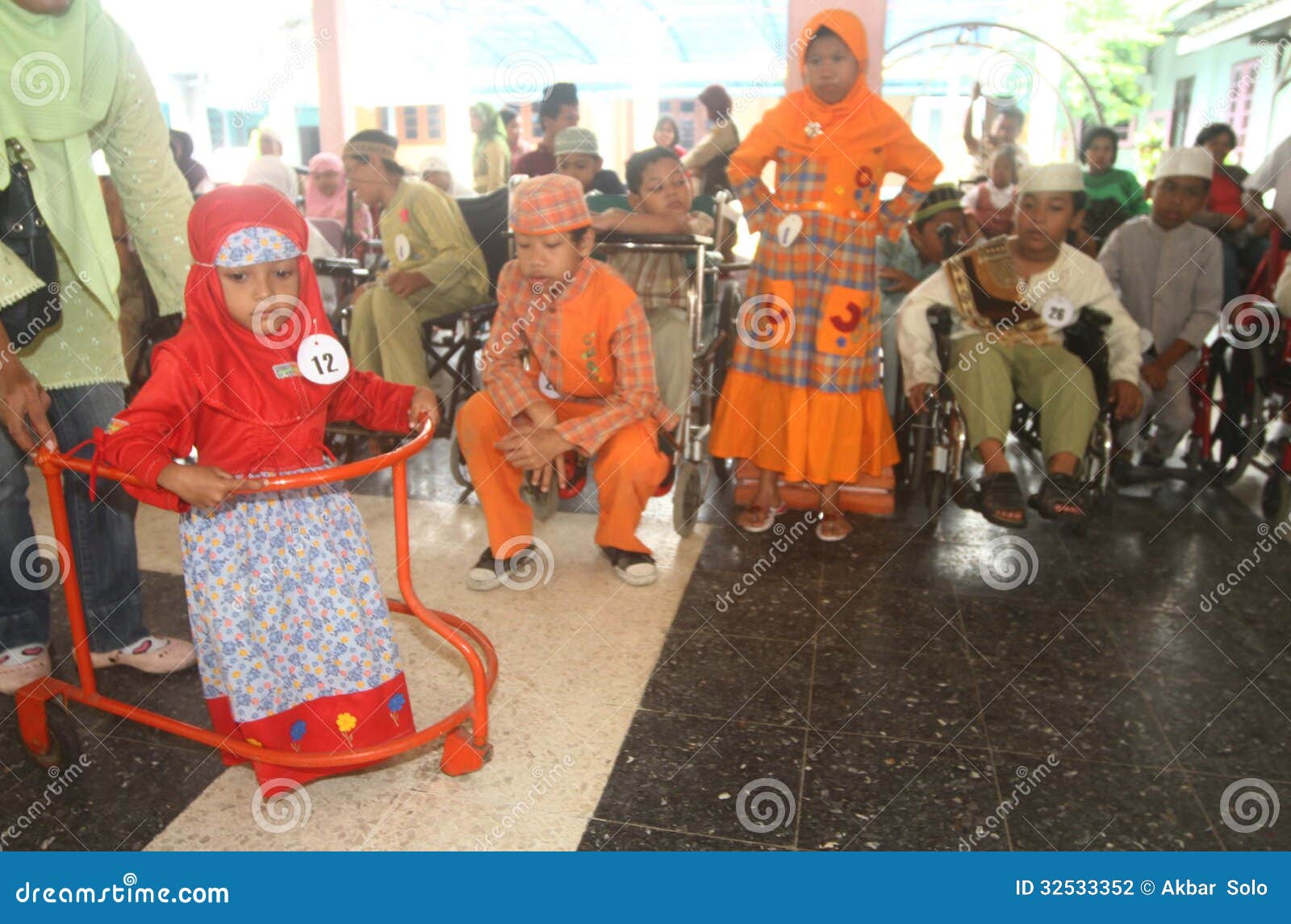 Disabled Kids Classroom, School Boy On Wheelchair And Down Syndrome ...