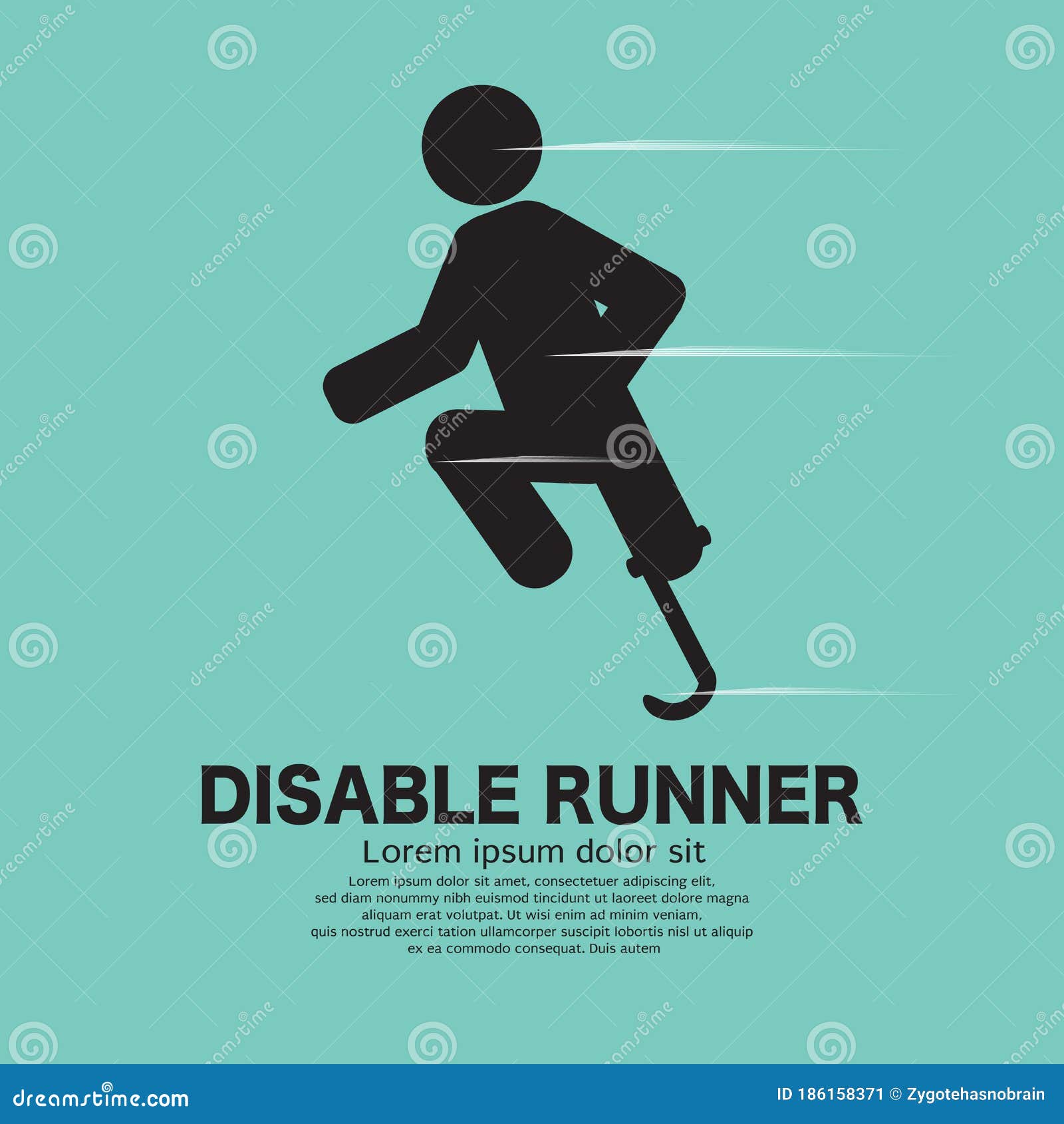 Runner Icon. Sportsman, Athlete Silhouette Illustration Vector. Runner ...