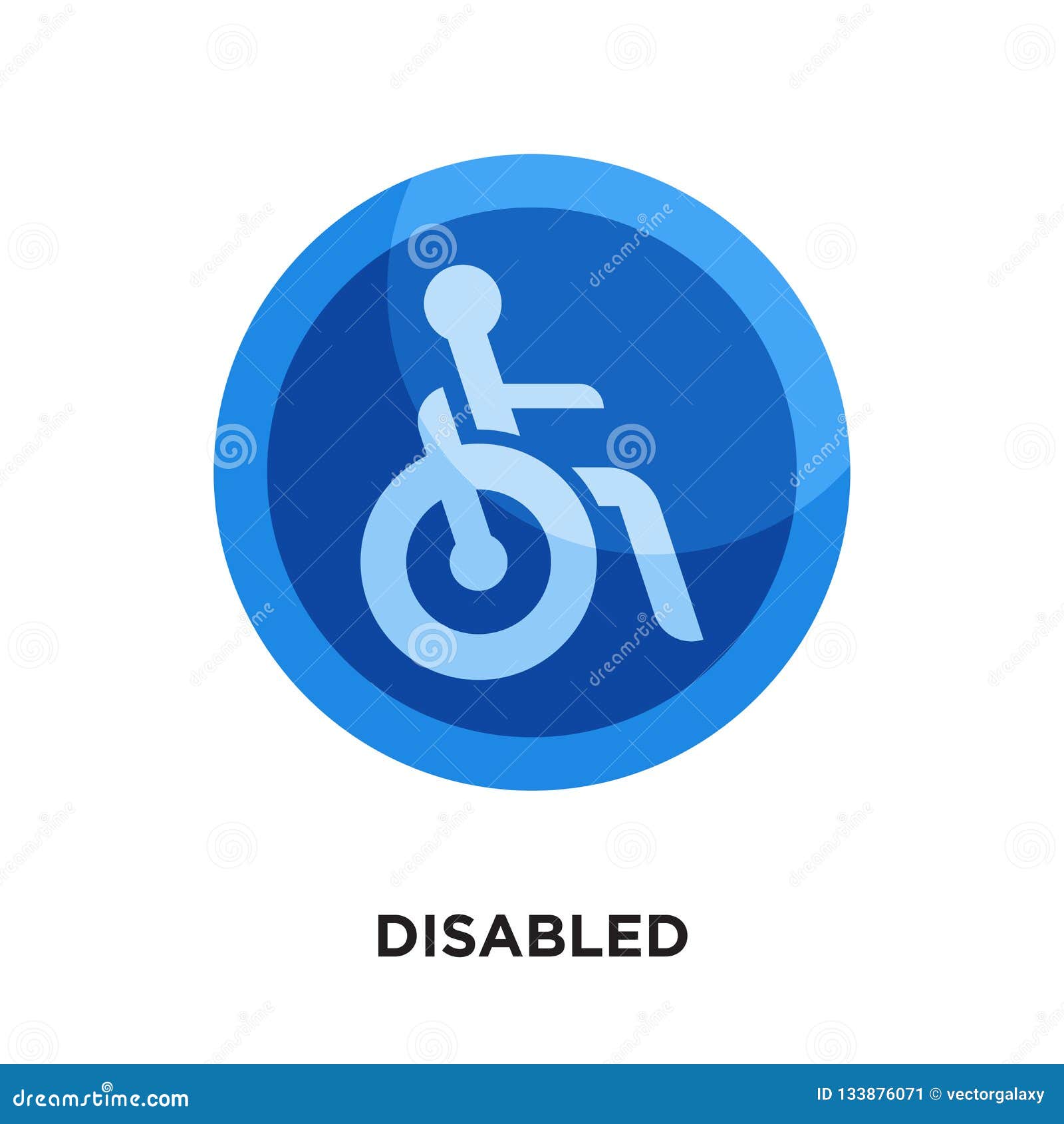 Disabled Logo Icon Handicap Sign Vector | CartoonDealer.com #127031341