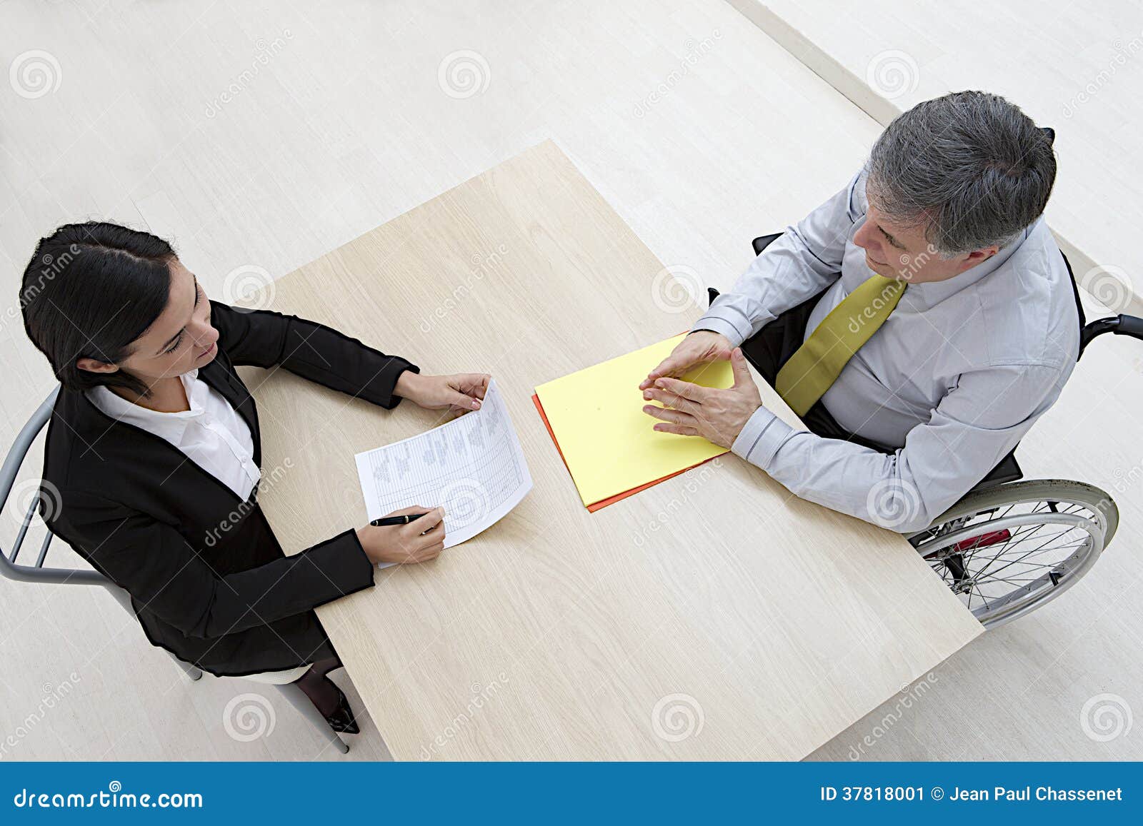Disabled Male Candidate in Job Interview Stock Image - Image of ...