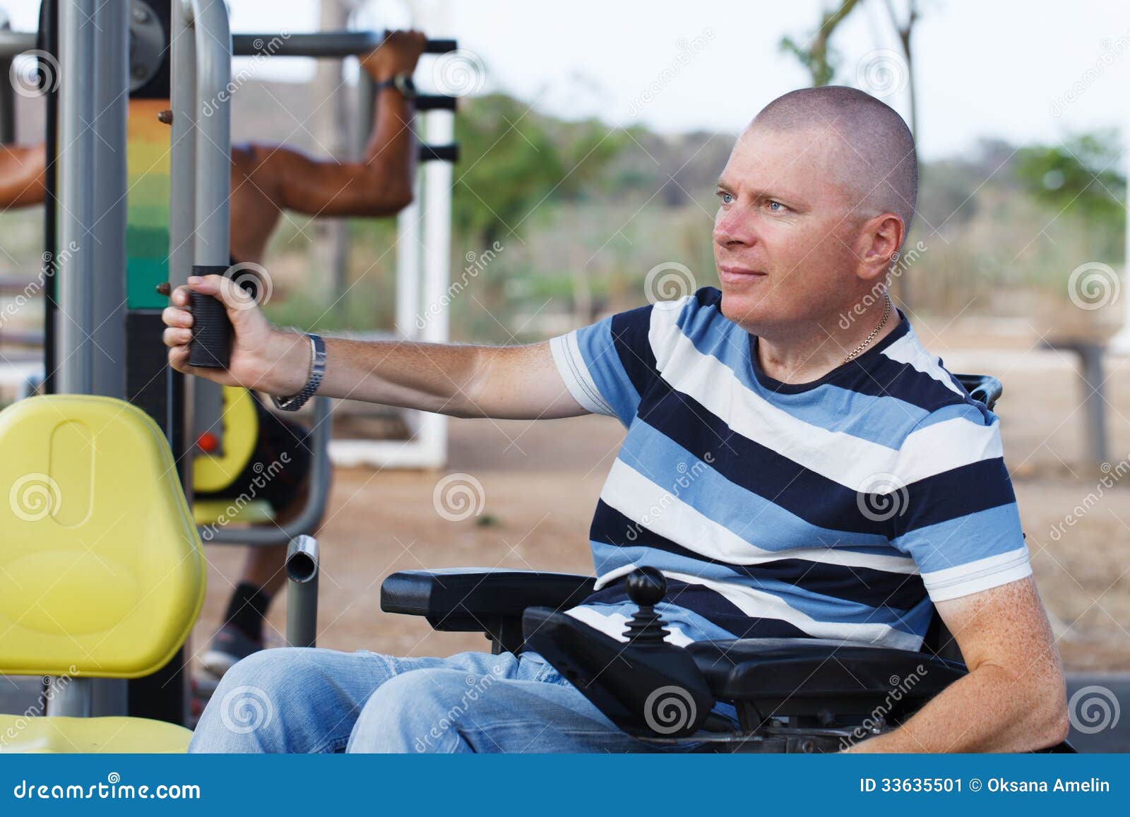 Disabled Male stock image. Image of looking, cheerful - 33635501