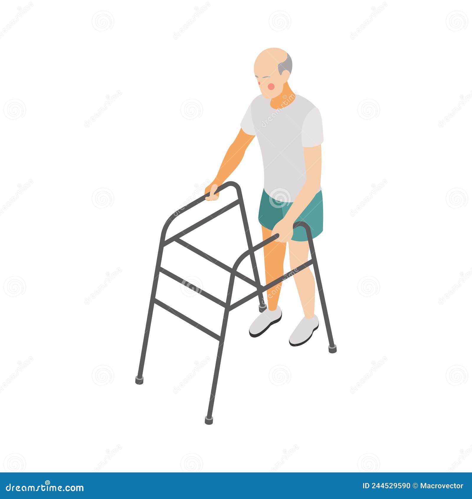 Disabled Man Icon stock vector. Illustration of design - 244529590