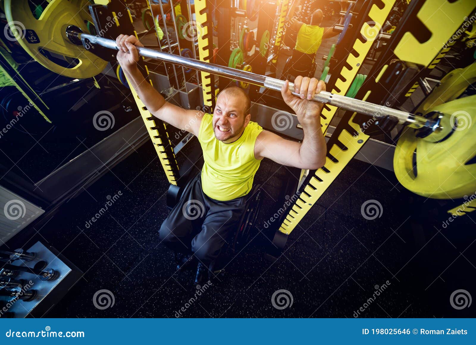Disabled Man Training in the Gym of Rehabilitation Center Stock Photo ...
