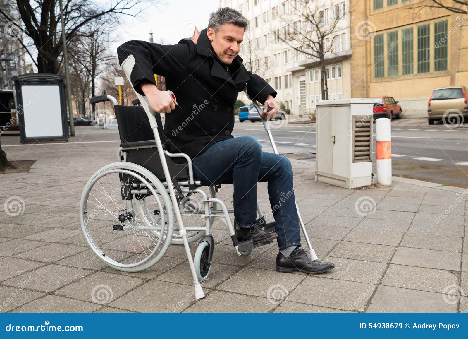 Disabled Man Trying To Walk Stock Image - Image of dependent, mobility ...