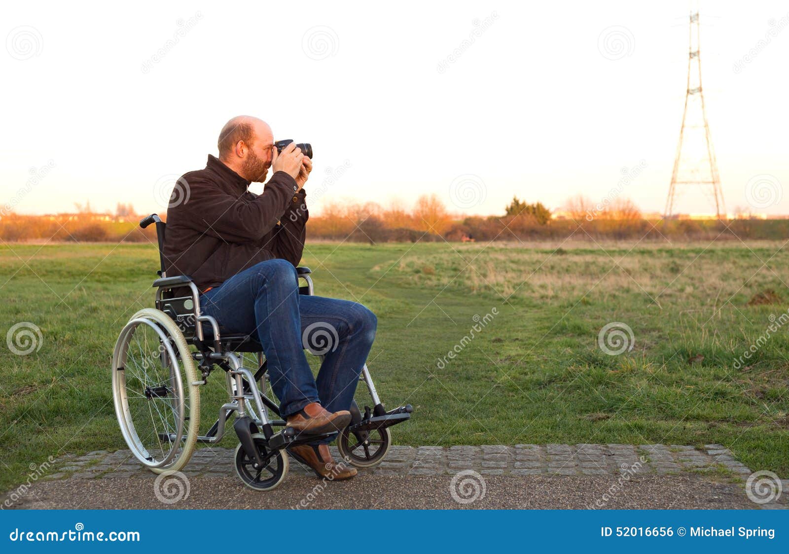 Disabled man stock photo. Image of camera, leisure, disability - 52016656
