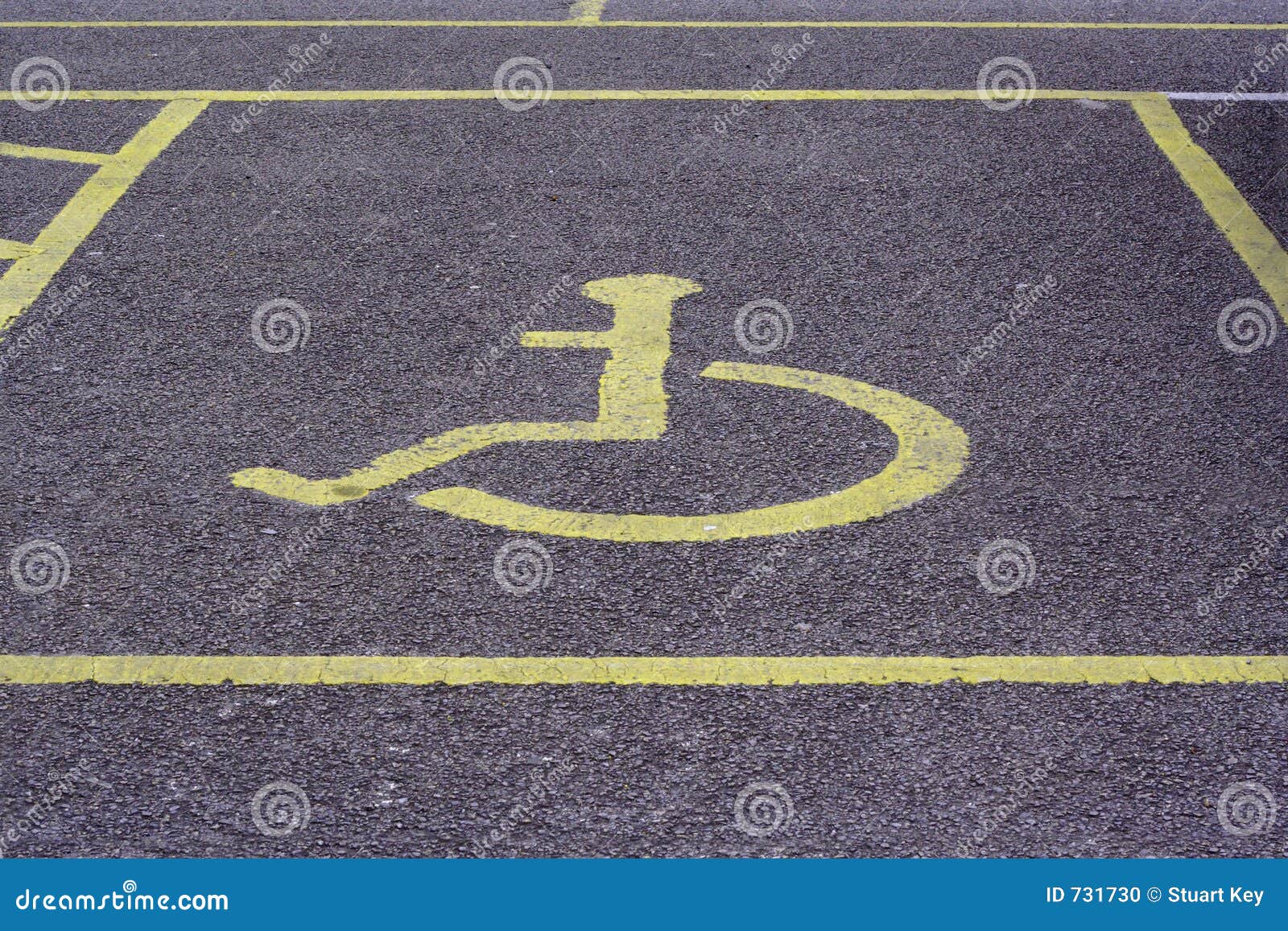 Disabled parking bay stock photo. Image of cars, handicaps - 731730