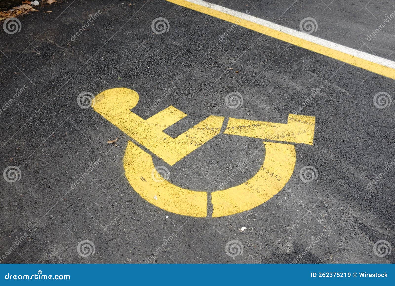 Disabled Parking Sign on the Ground Stock Image - Image of symbol ...