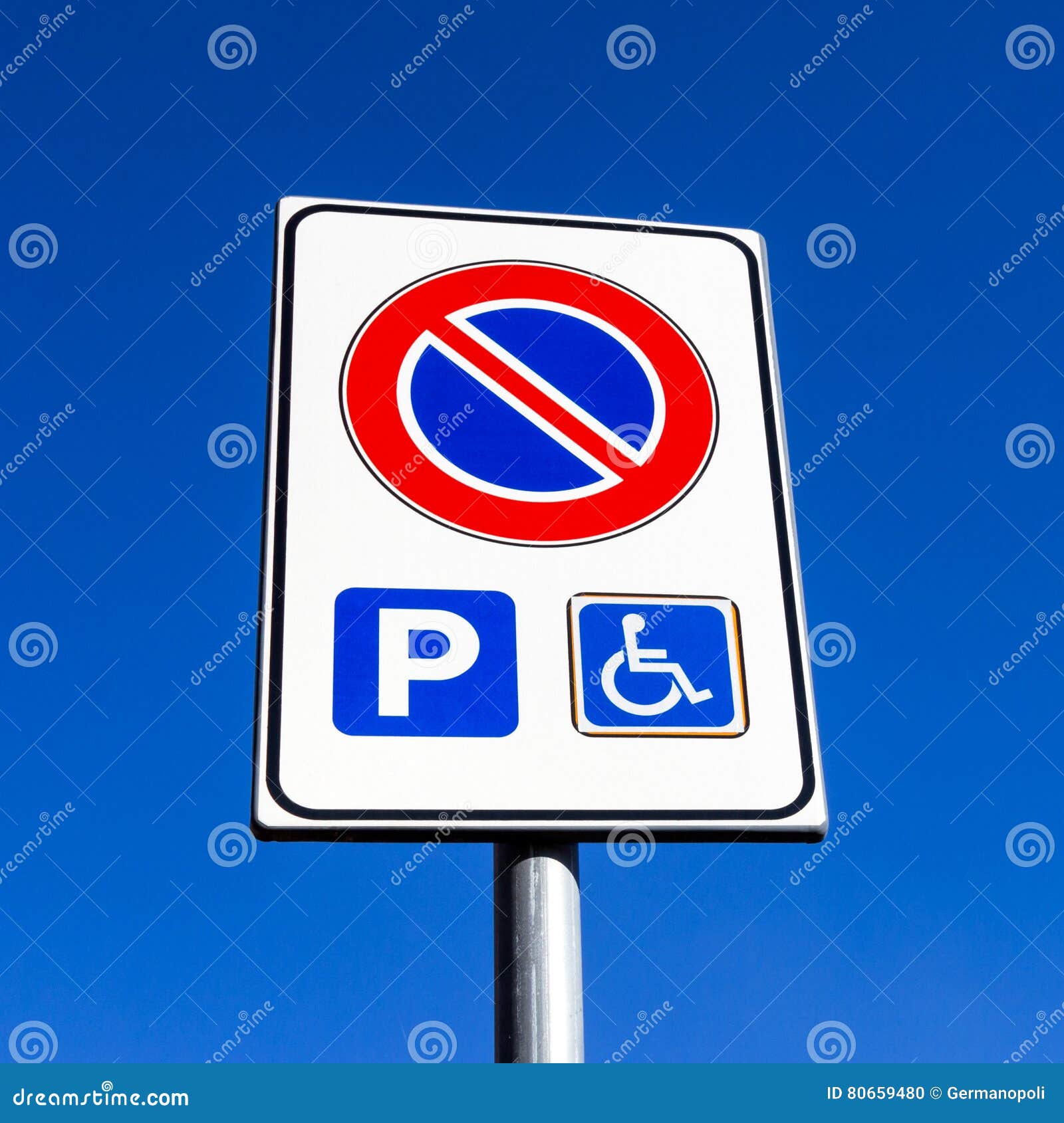 Disabled parking sign stock photo. Image of disable, park - 80659480