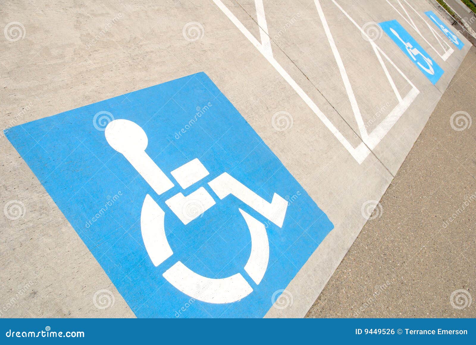 Disabled Parking Spaces stock photo. Image of information - 9449526