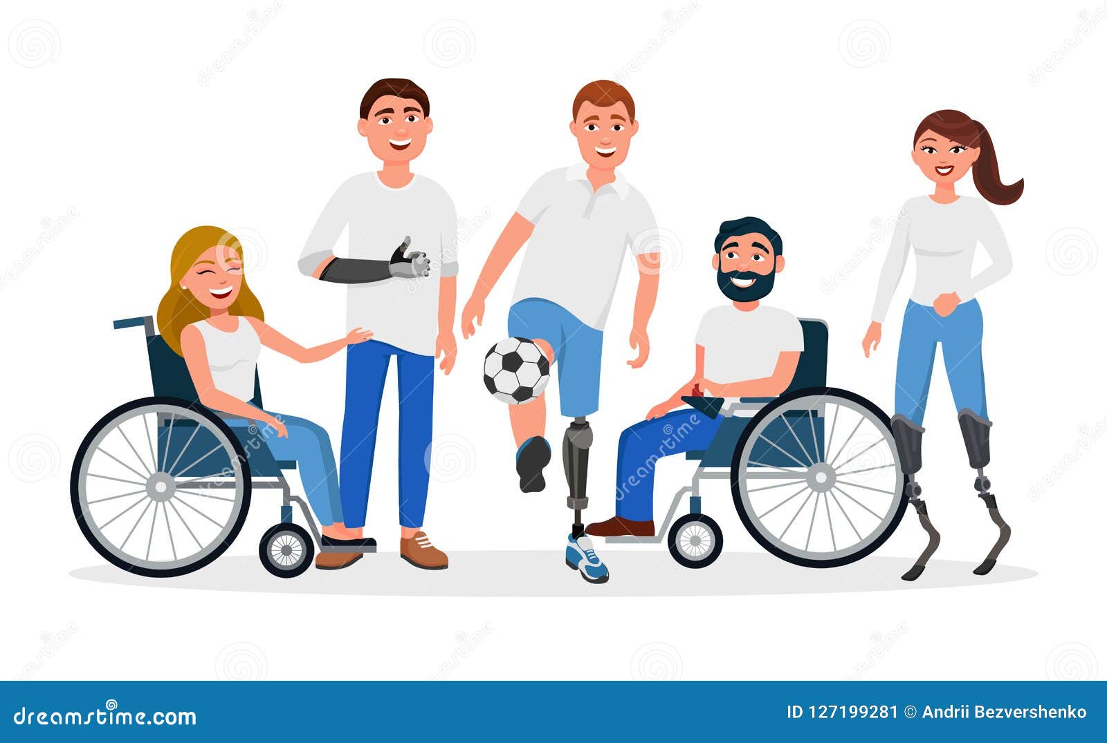 Disabled Cartoon People
