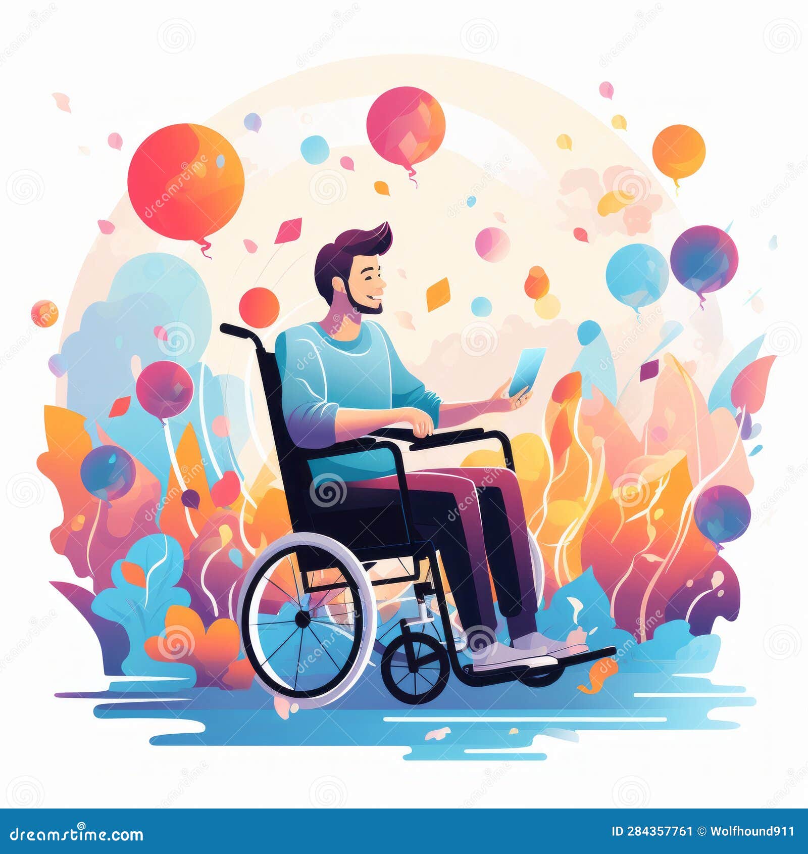 Disabled People in Wheelchair Playing Musical Instruments. AI Generated ...