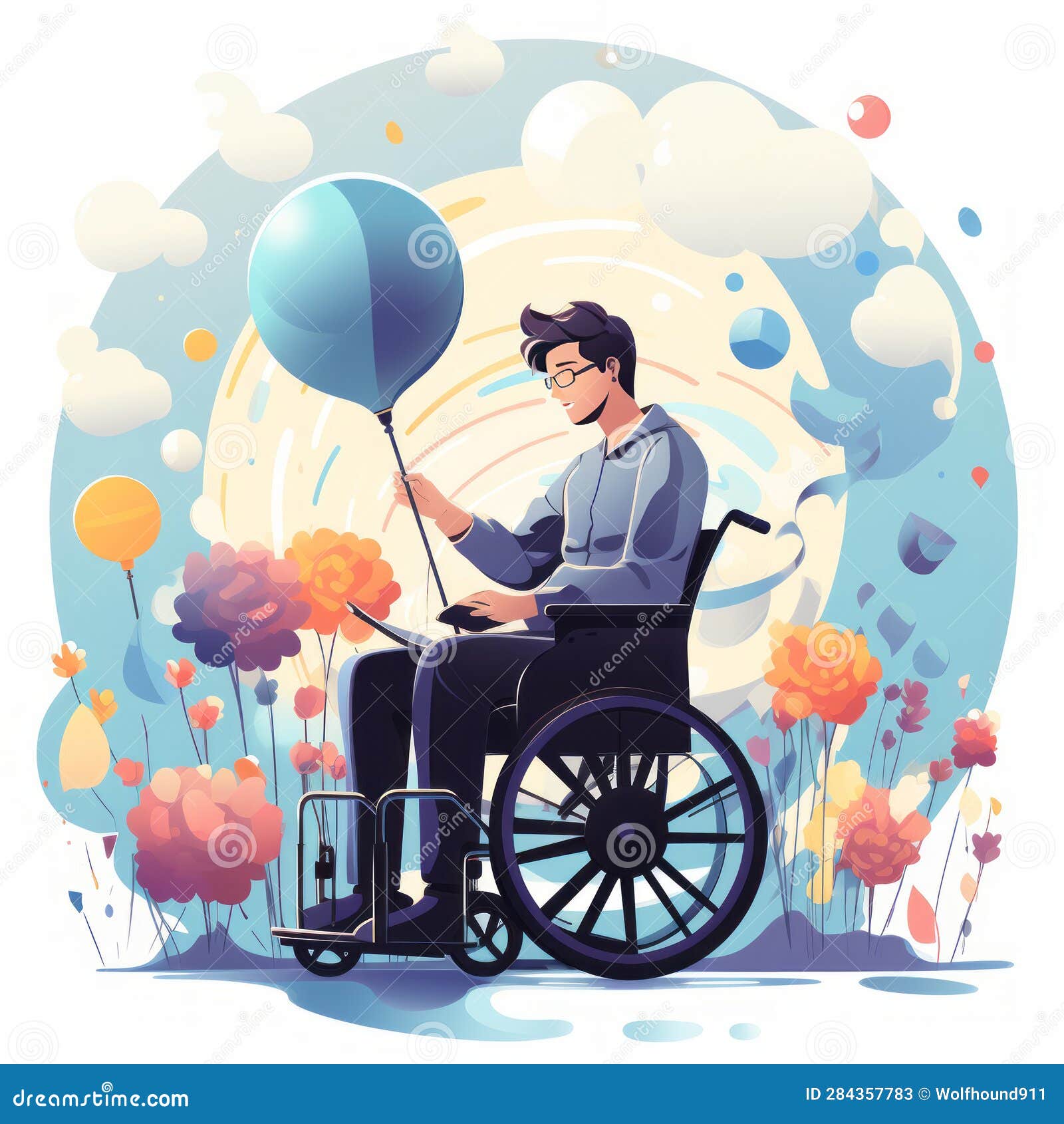 Disabled People in Wheelchair Playing Musical Instruments. AI Generated ...