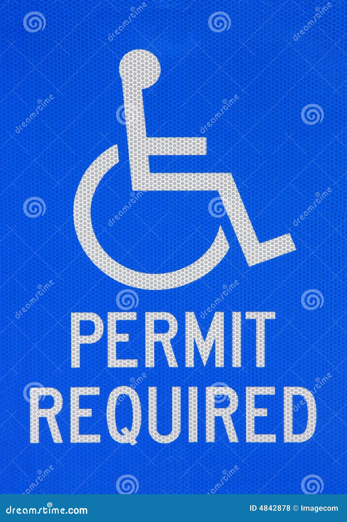 Disabled Permit Required Sign Stock Illustration - Illustration of ...