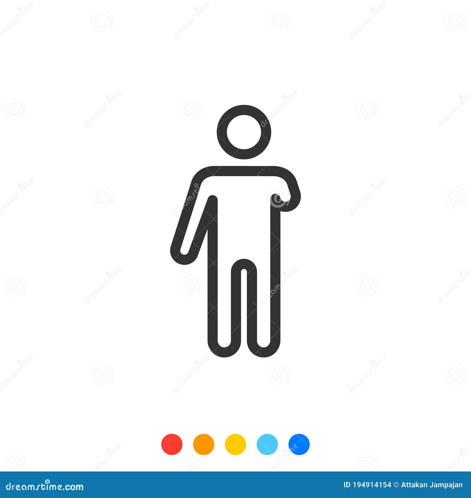 Disabled Person Icon, Arm Amputated Icon, Vector Stock Vector ...