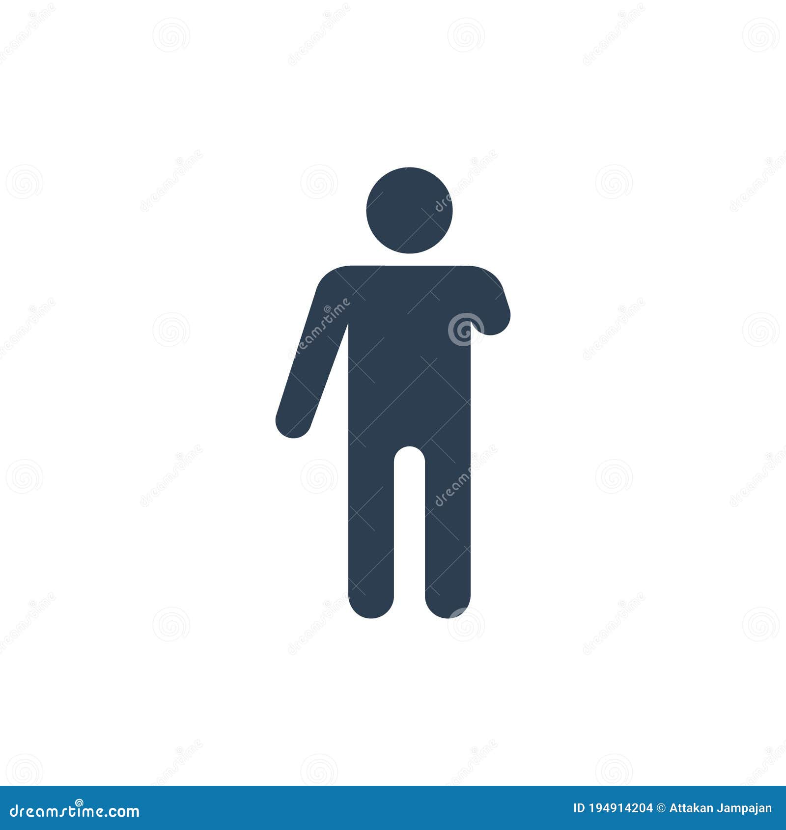 Disabled Person Icon, Arm Amputated Icon, Vector Stock Vector ...
