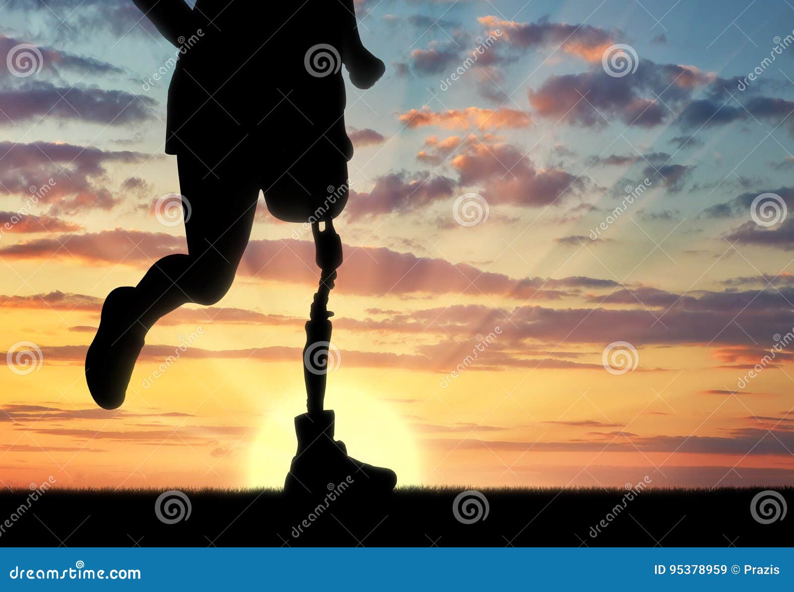 Disabled Person with a Prosthetic Leg Stock Image - Image of person ...