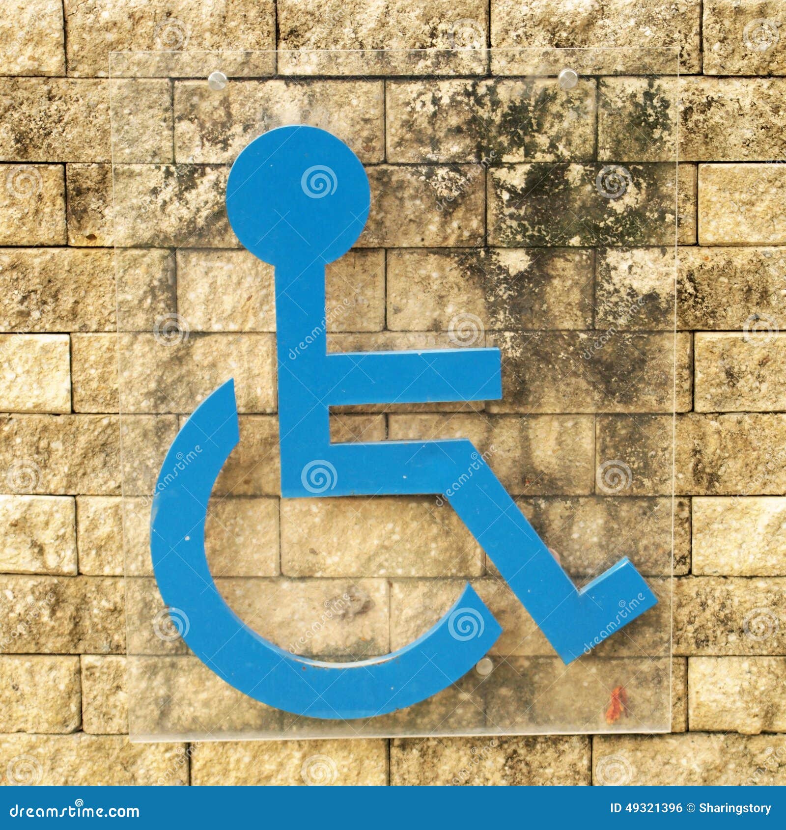 Disabled person sign stock photo. Image of label, cripple - 49321396