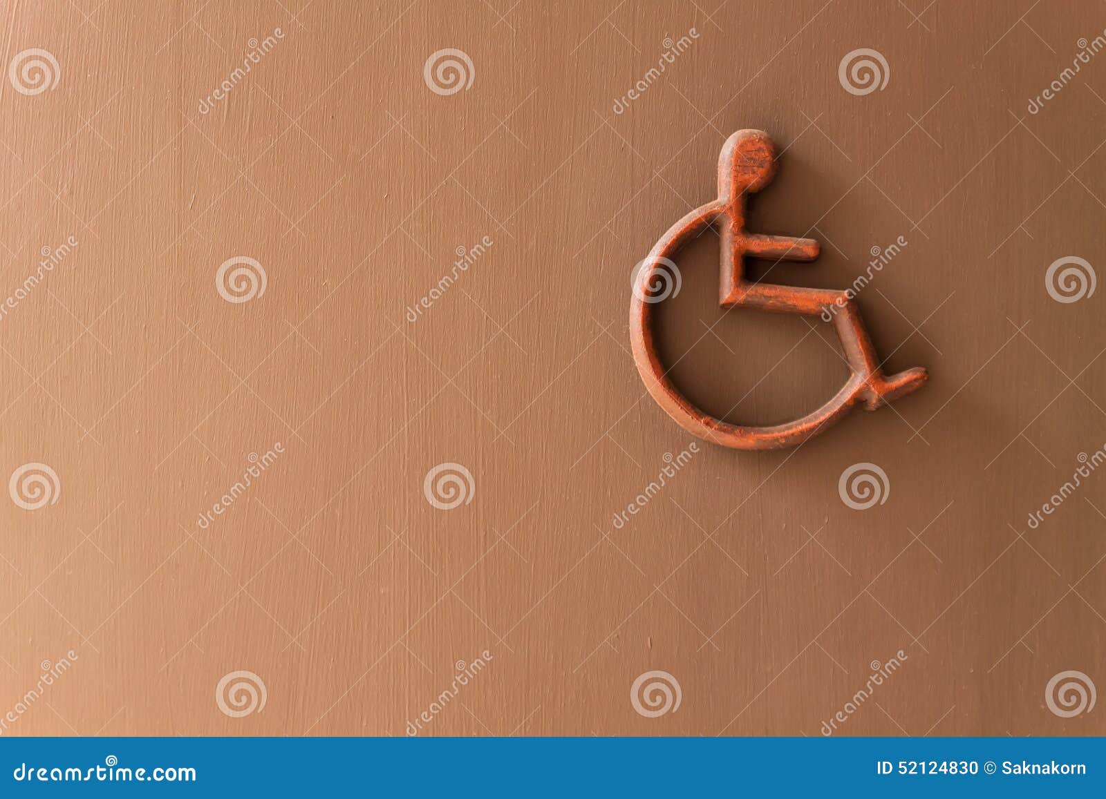 Disabled Person Sign on Wall Stock Photo - Image of symbol, female ...