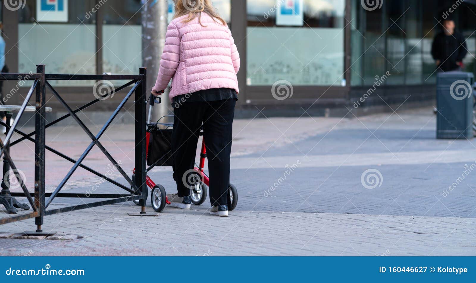 Disabled Person Using a Walking Frame Editorial Photography - Image of ...